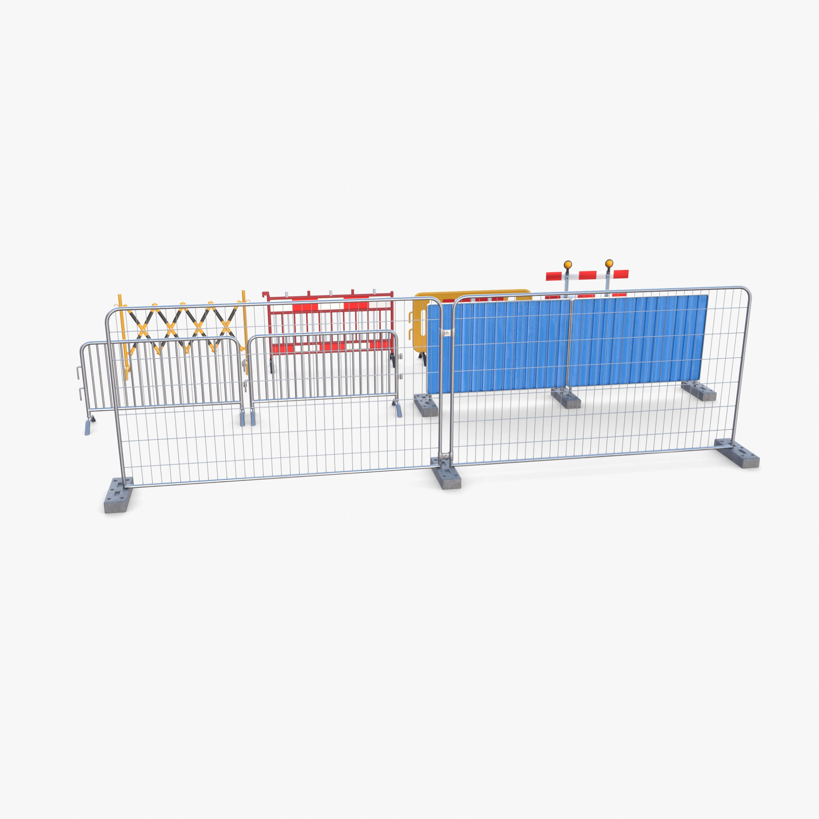 Construction Site Barrier Pack V1 - 3D Model by dragosburian