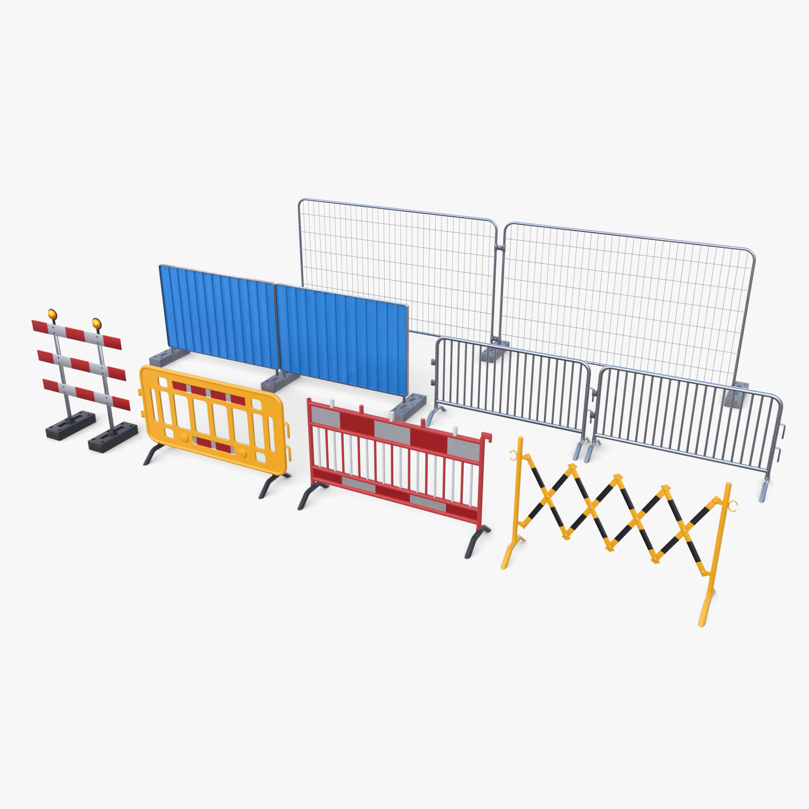 Construction Site Barrier Pack V1 - 3D Model by dragosburian