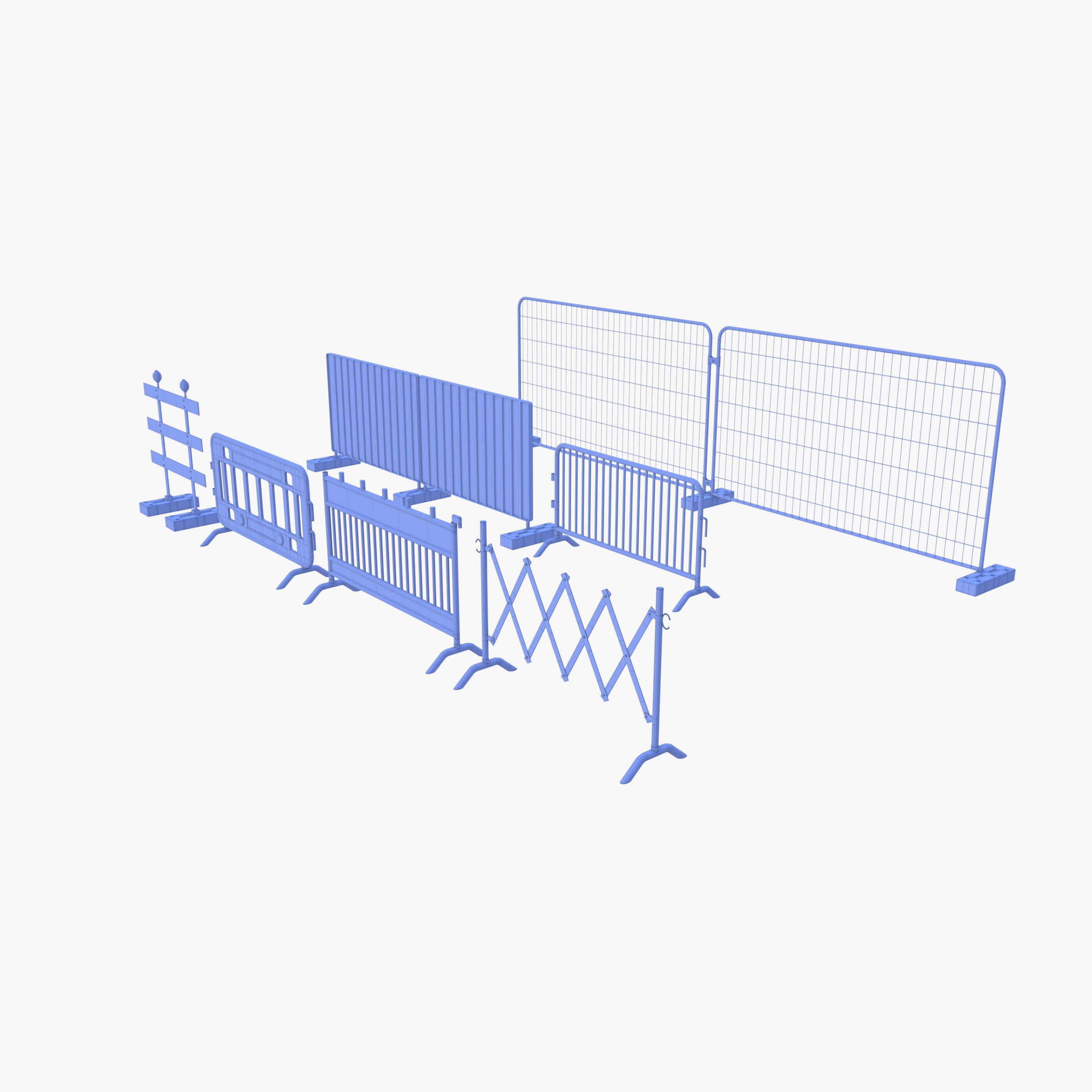 Construction Site Barrier Pack V1 - 3D Model by dragosburian