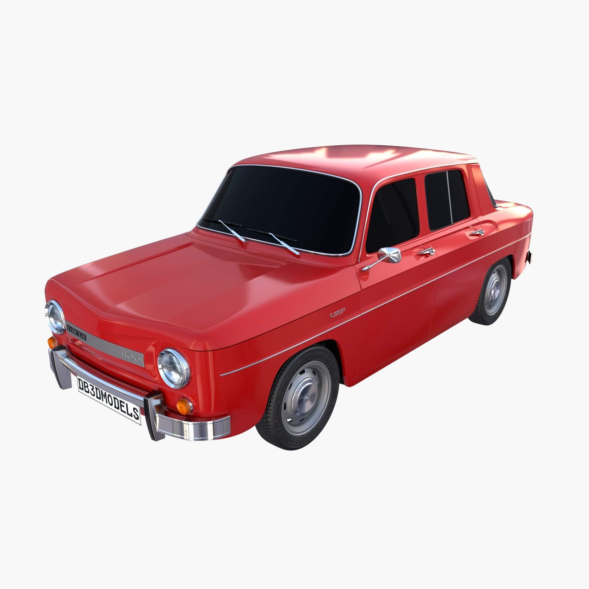 Dacia 1100 Red - 3D Model by dragosburian