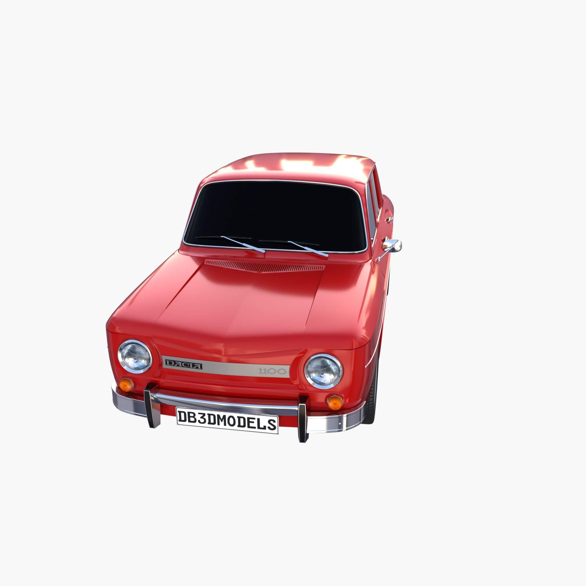 Dacia 1100 Red - 3D Model by dragosburian