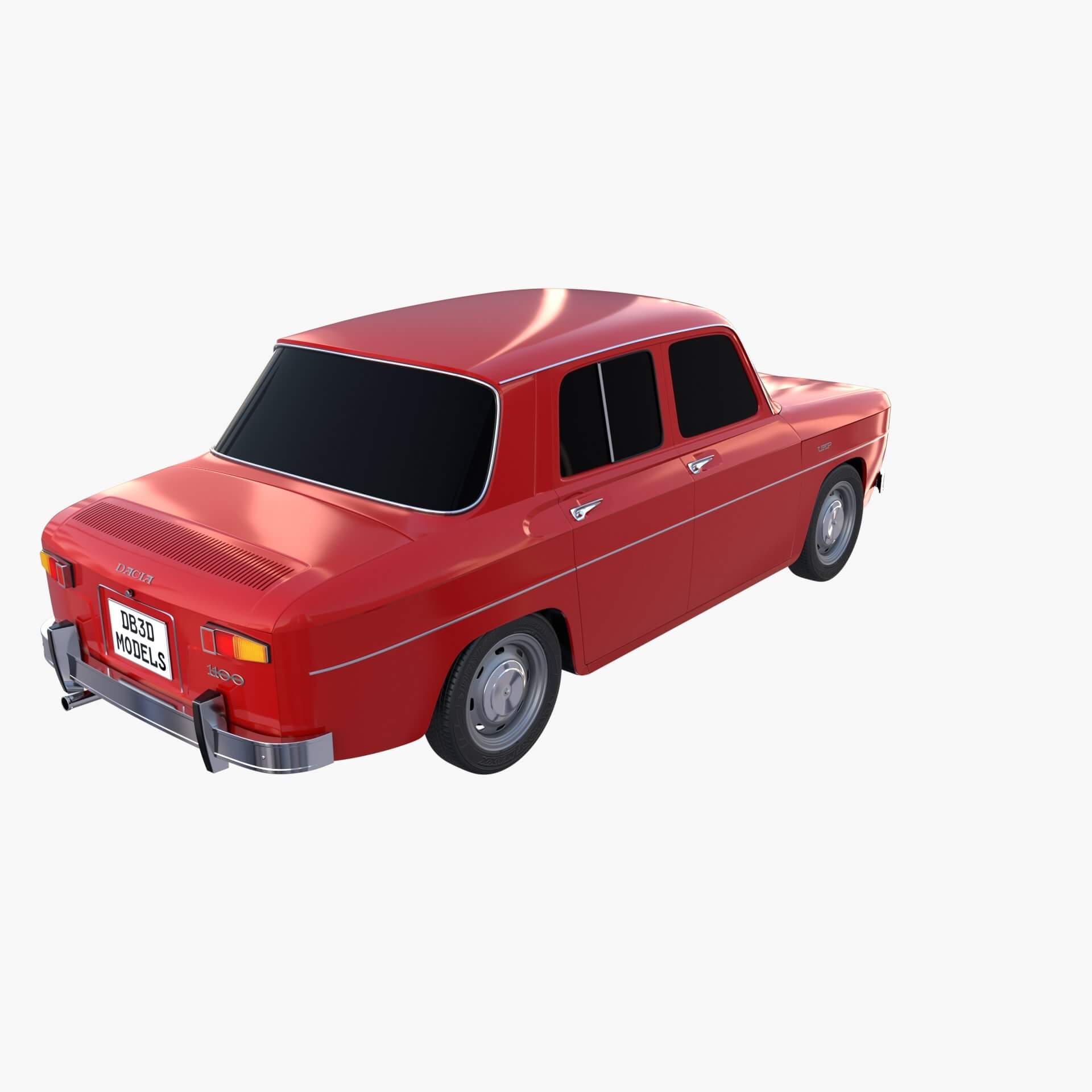 Dacia 1100 Red - 3D Model by dragosburian