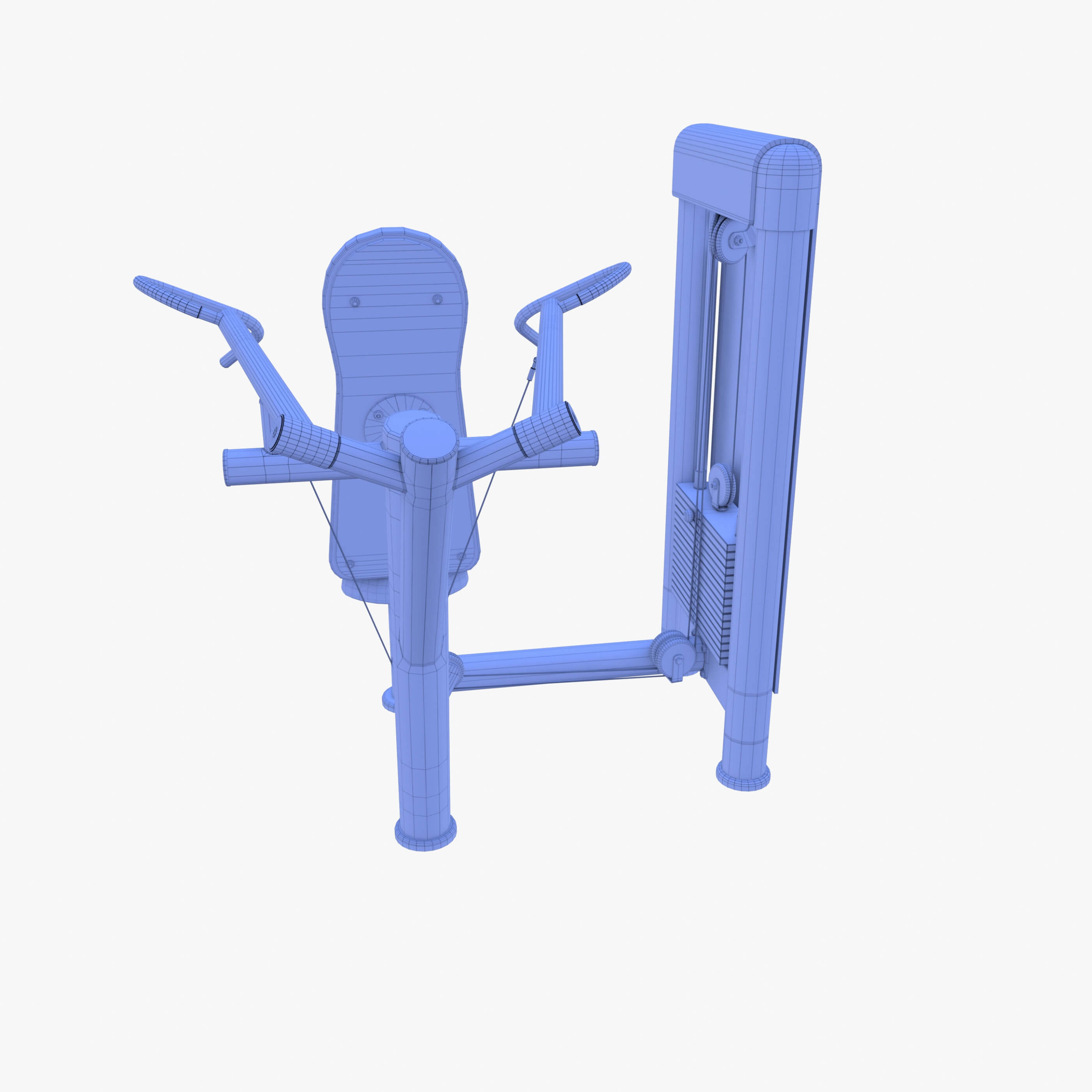 Deltoid Press Machine - 3D Model by dragosburian