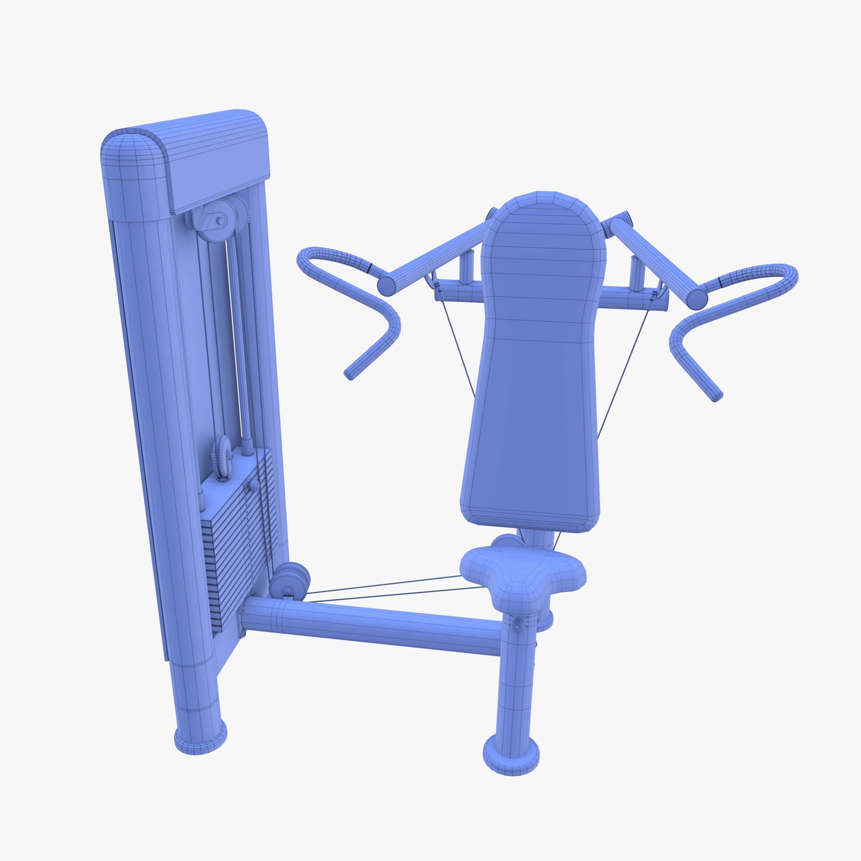 Deltoid Press Machine - 3D Model by dragosburian