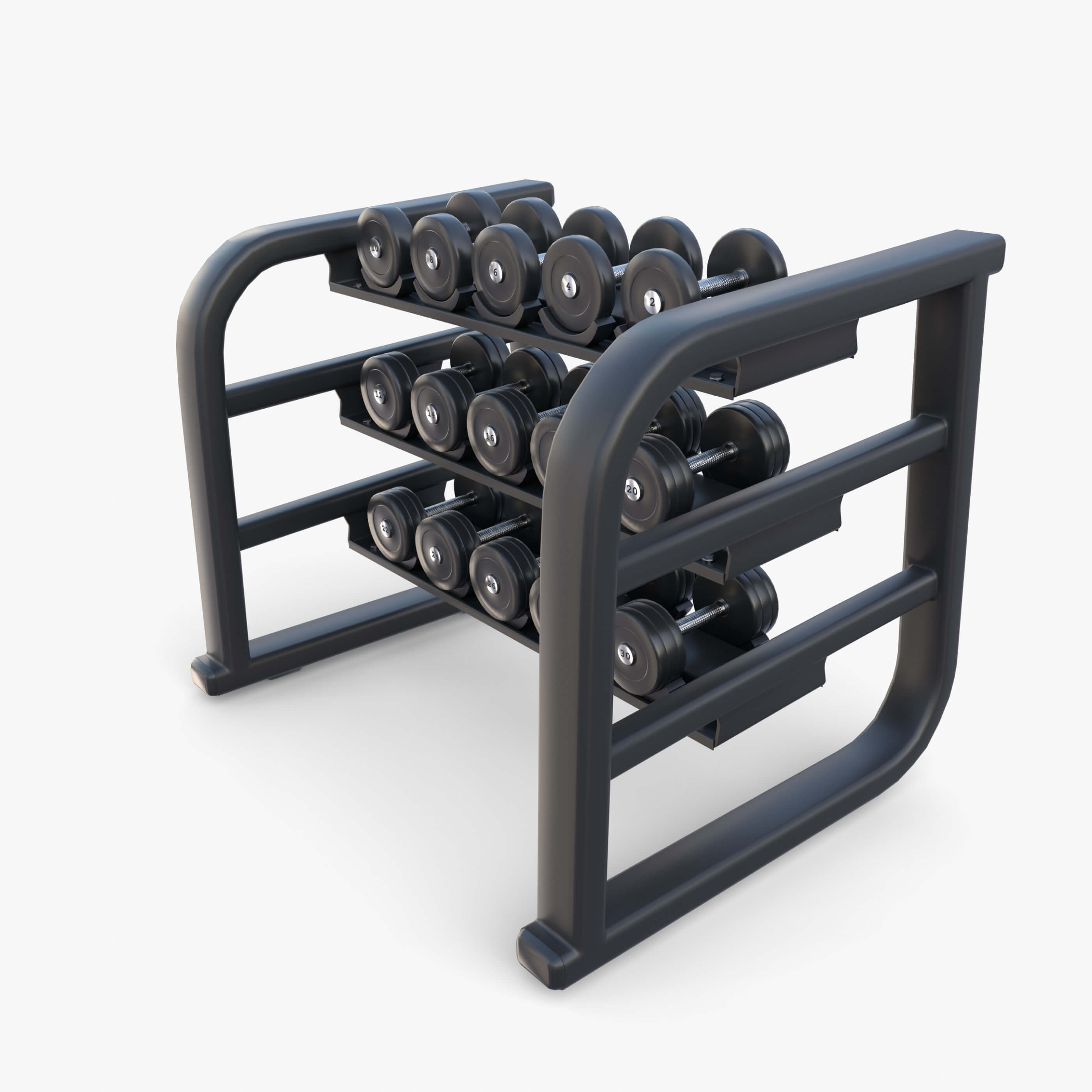 Dumbbell Rack V1 - 3D Model by dragosburian
