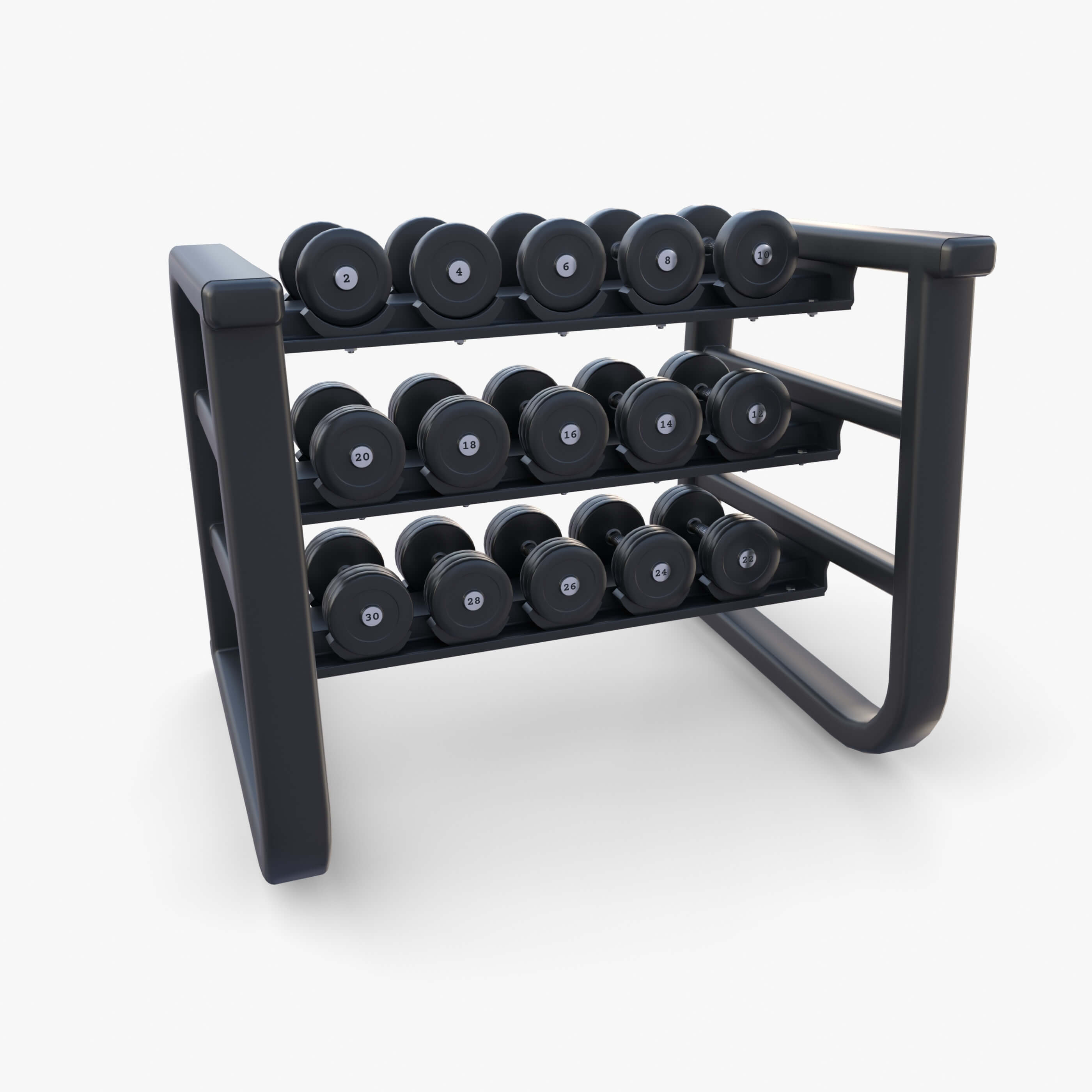 Dumbbell Rack V1 - 3D Model by dragosburian