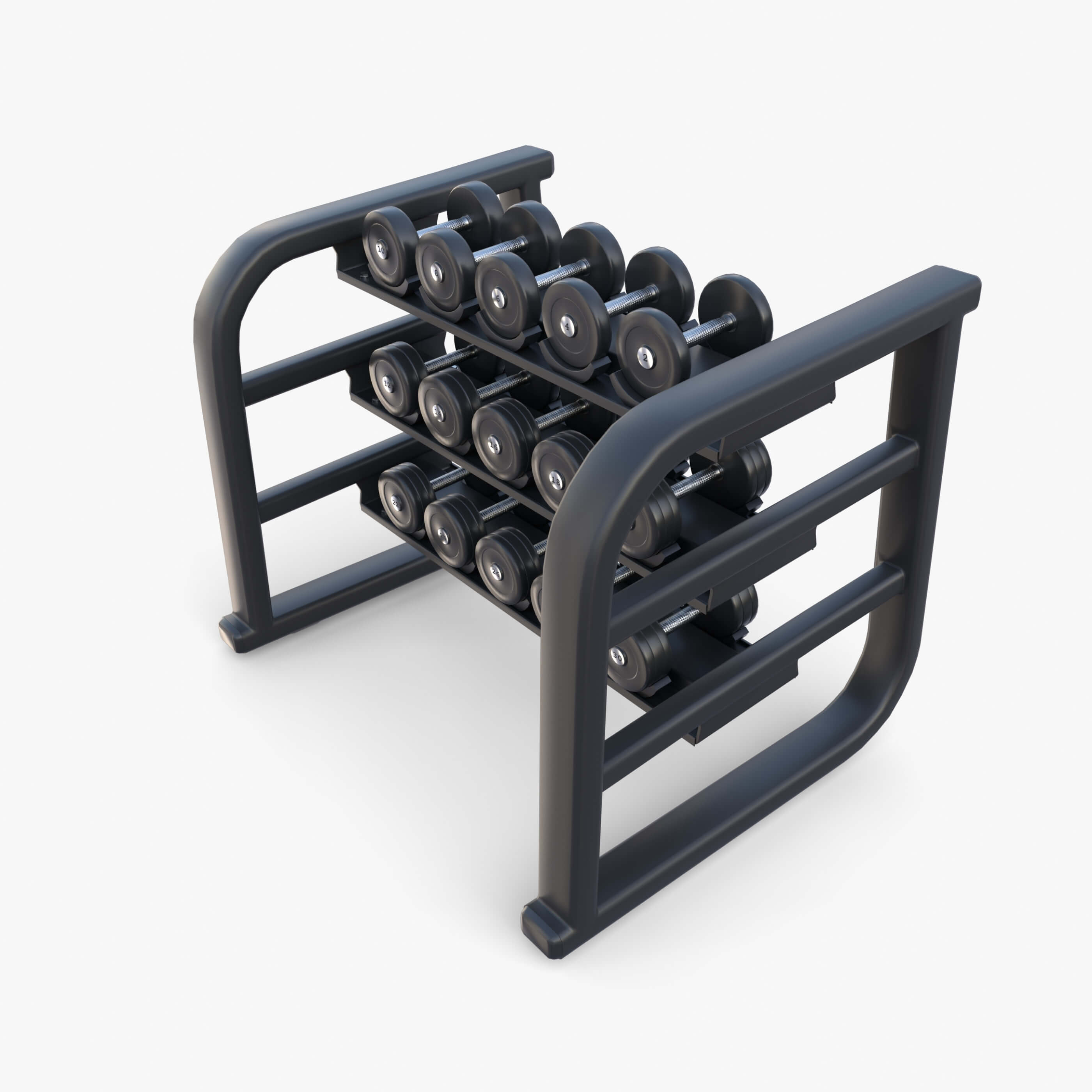 Dumbbell Rack V1 - 3D Model by dragosburian