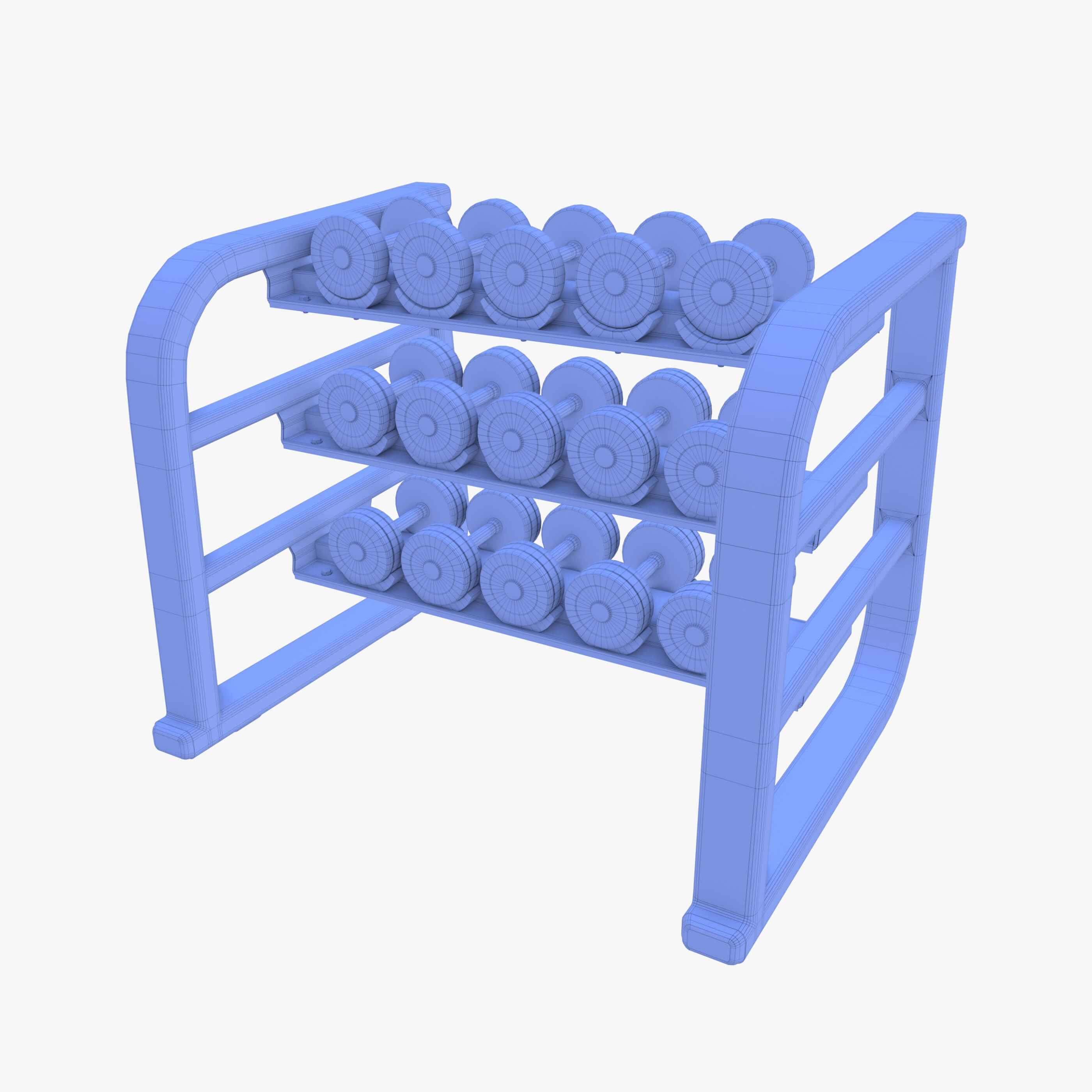 Dumbbell Rack V1 - 3D Model by dragosburian