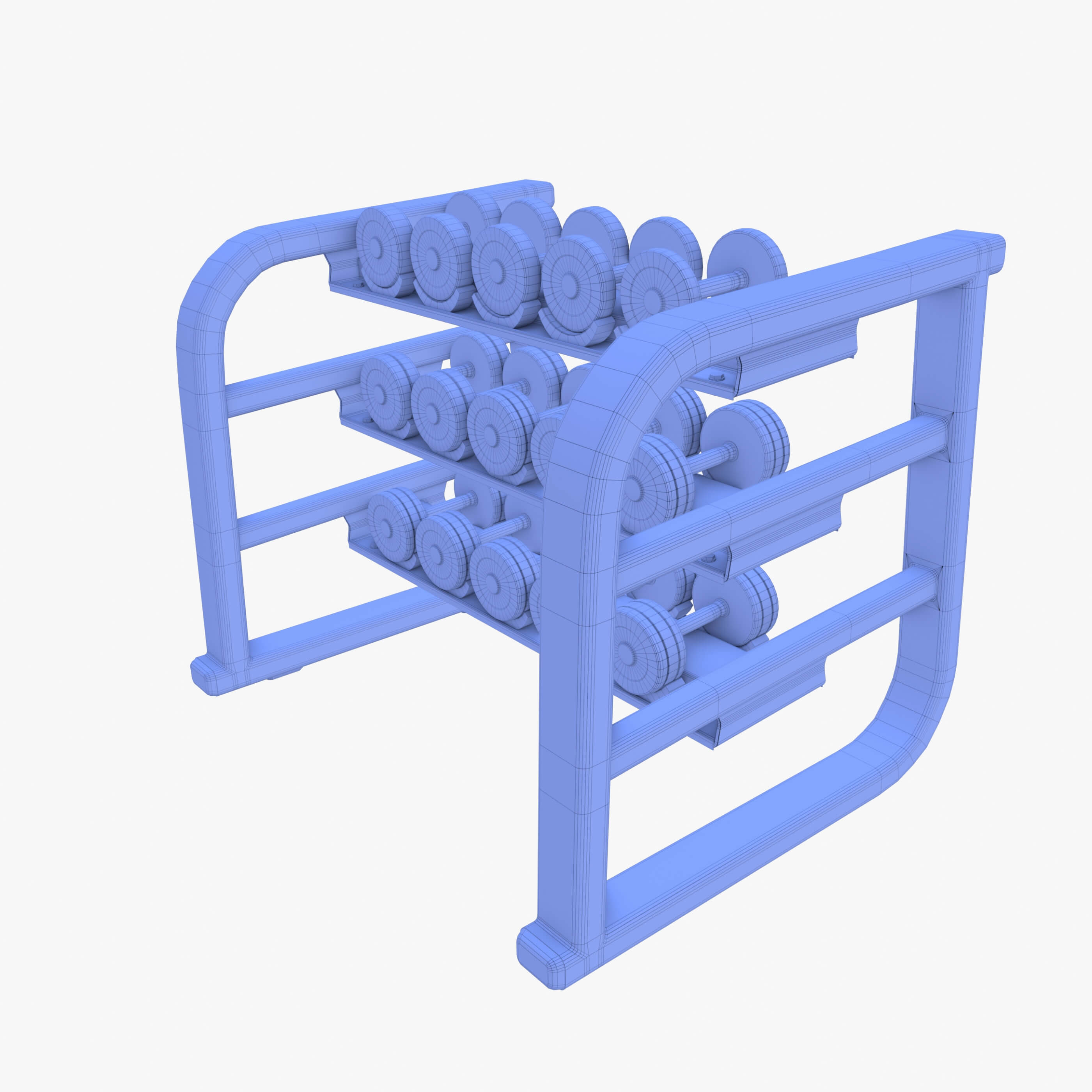 Dumbbell Rack V1 - 3D Model by dragosburian