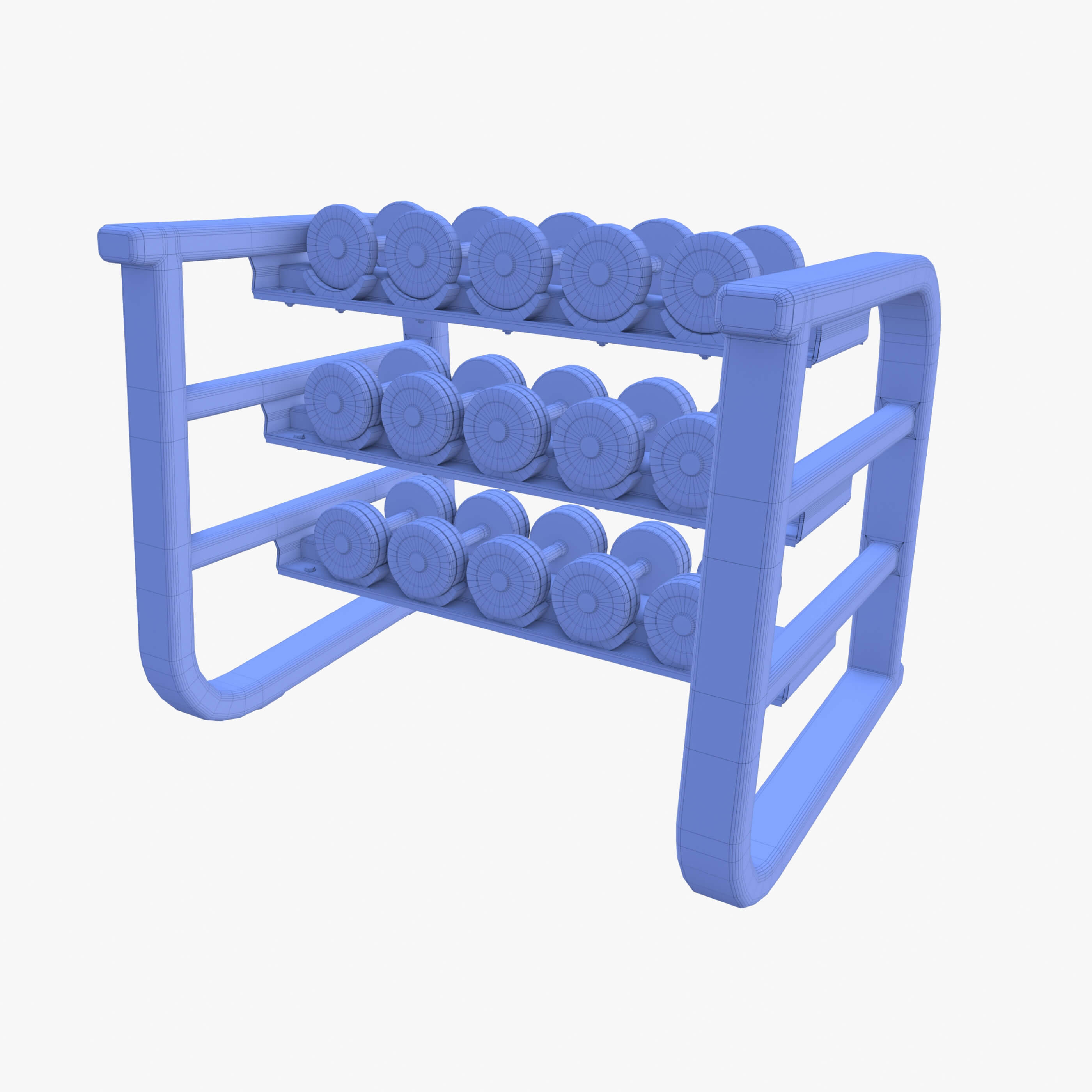 Dumbbell Rack V1 - 3D Model by dragosburian