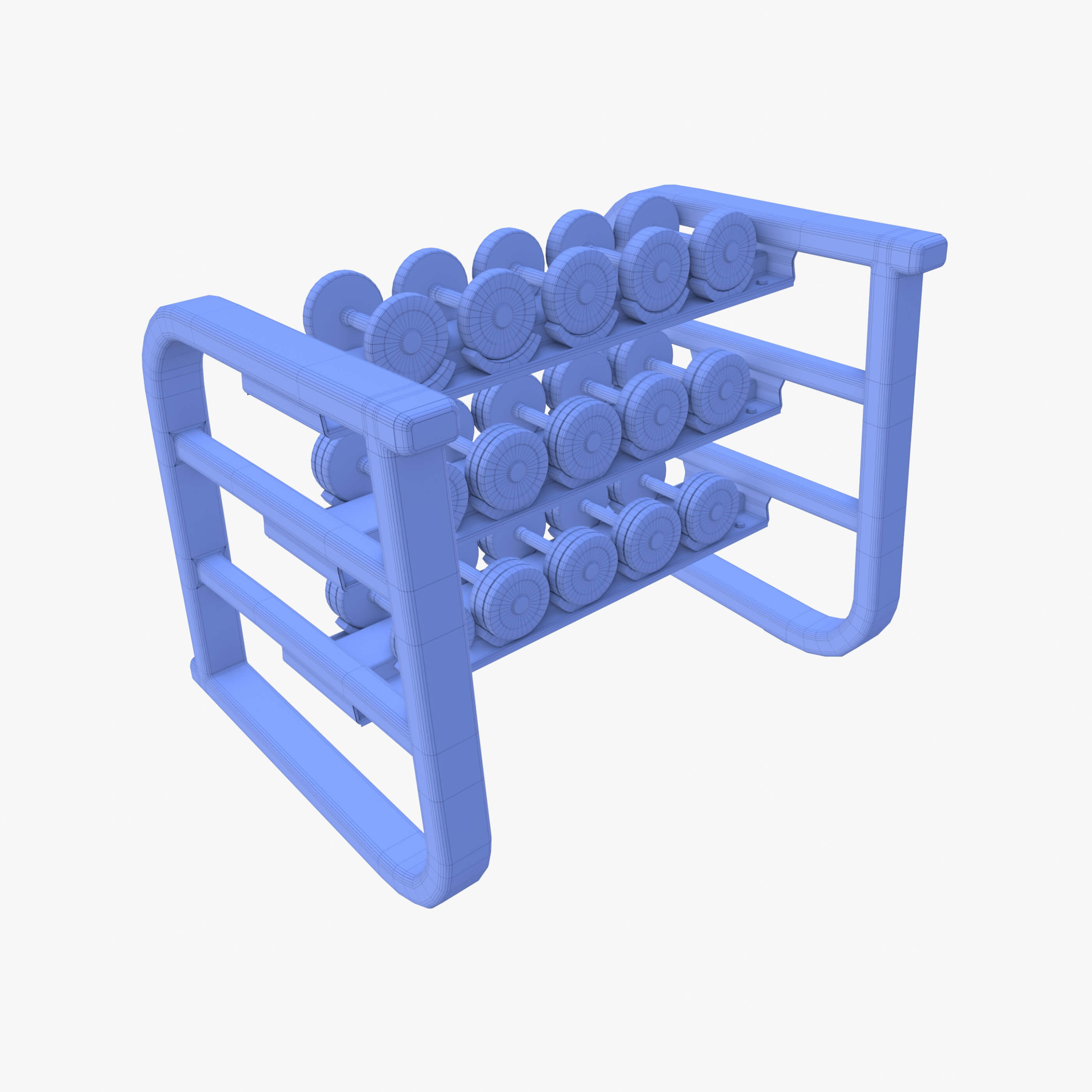 Dumbbell Rack V1 - 3D Model by dragosburian