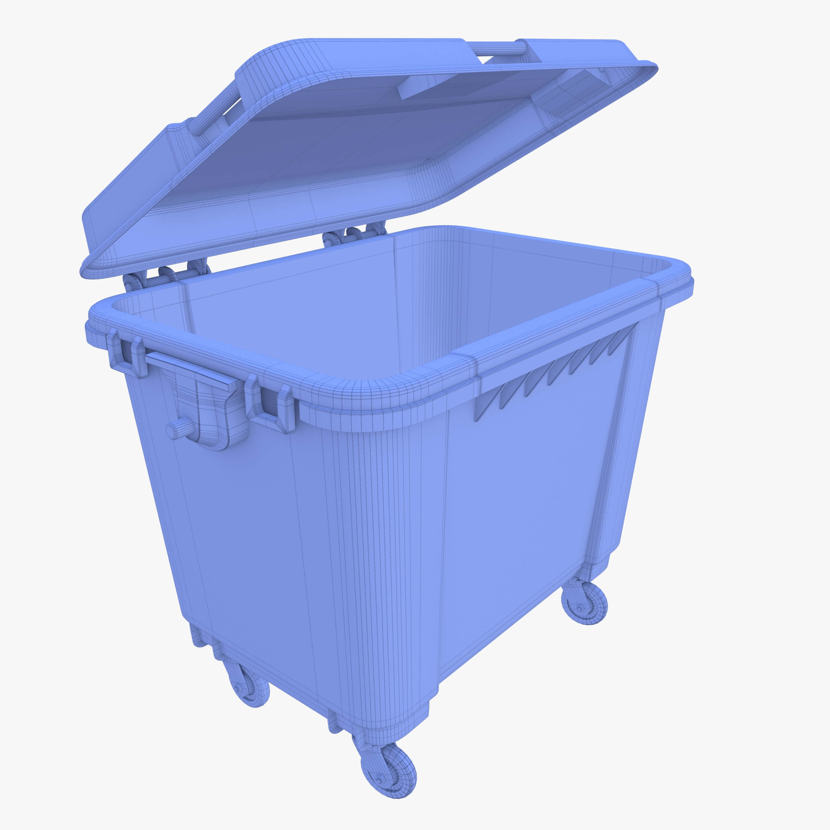 Dumpster V2 Blue - 3D Model by dragosburian