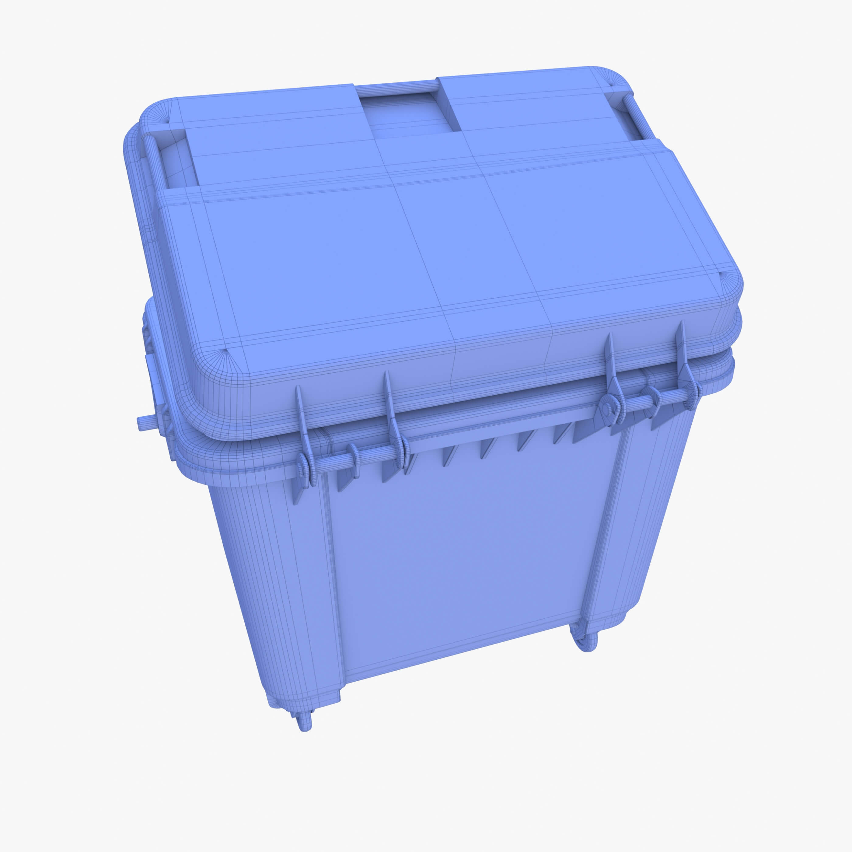 Dumpster V2 Blue - 3D Model by dragosburian