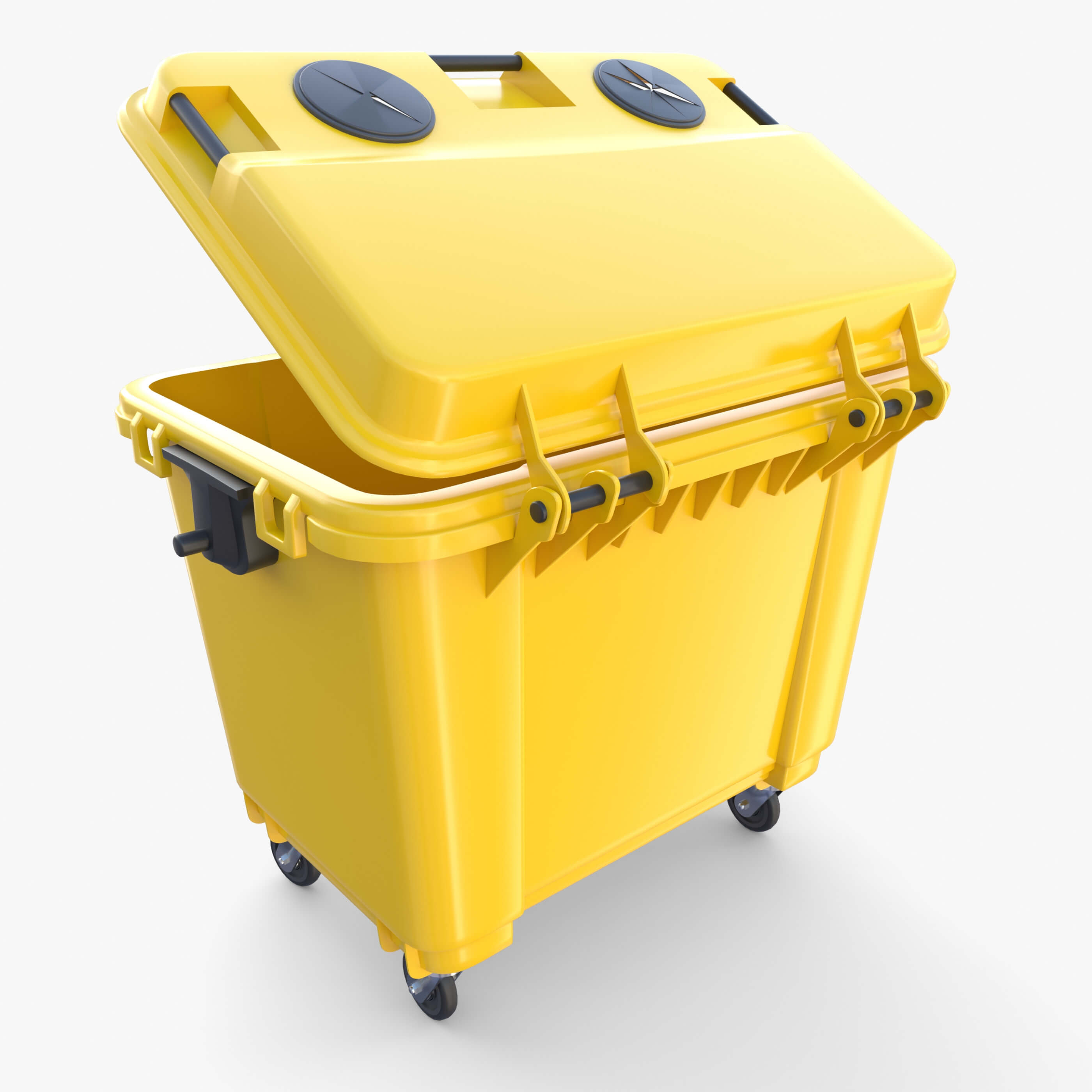 Dumpster V3 Yellow - 3D Model by dragosburian