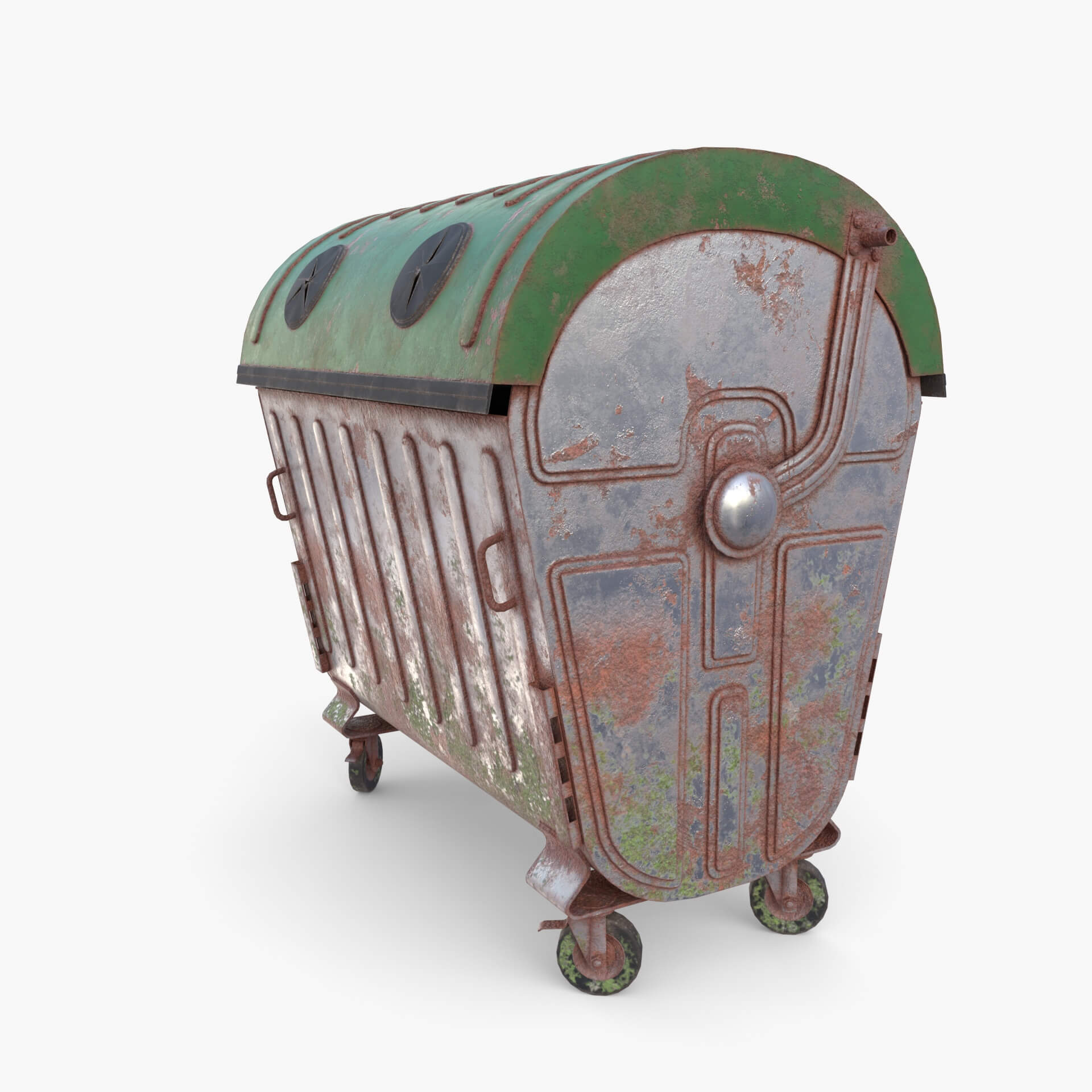 Dumpster V5 Weathered - 3D Model by dragosburian