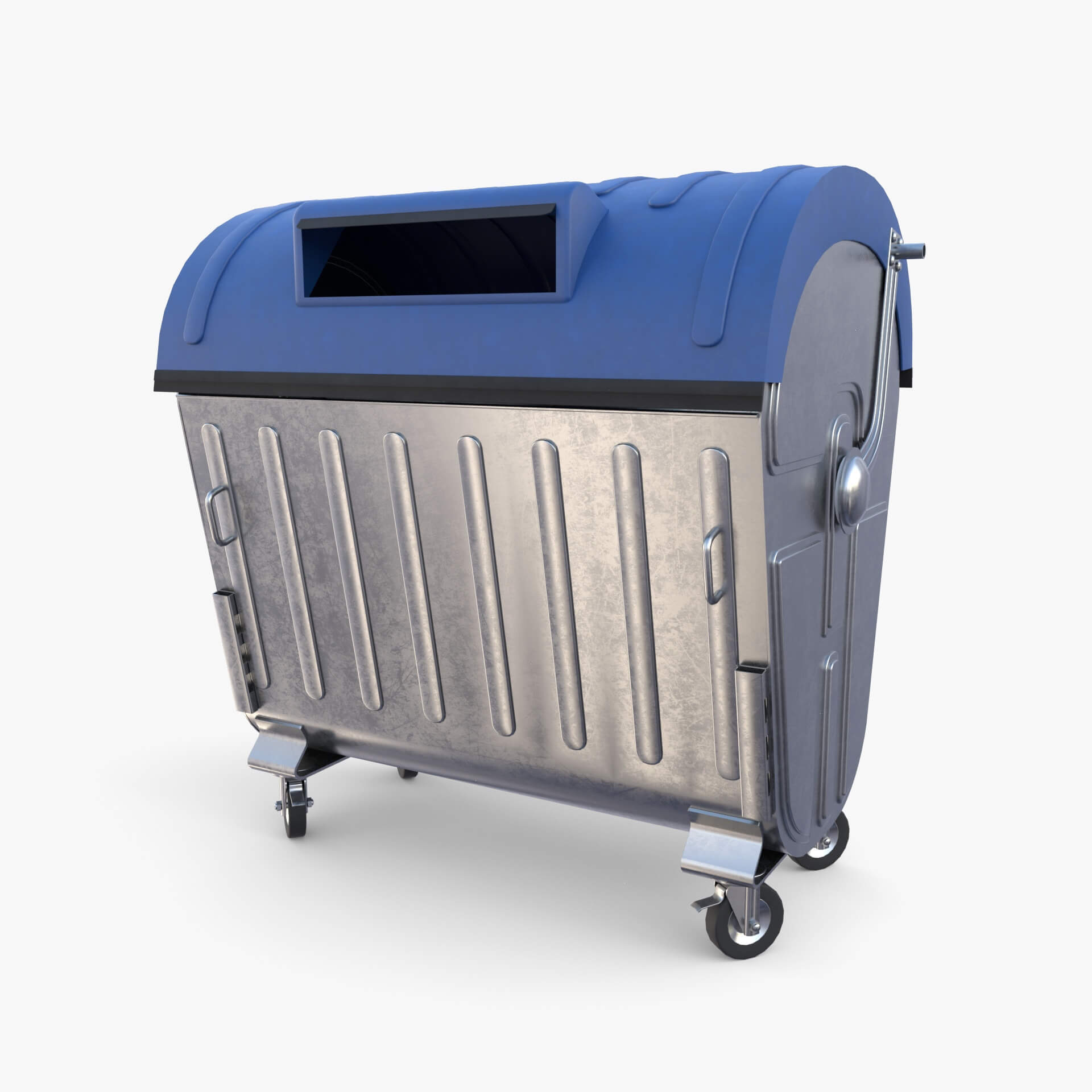 Dumpster V6 blue - 3D Model by dragosburian