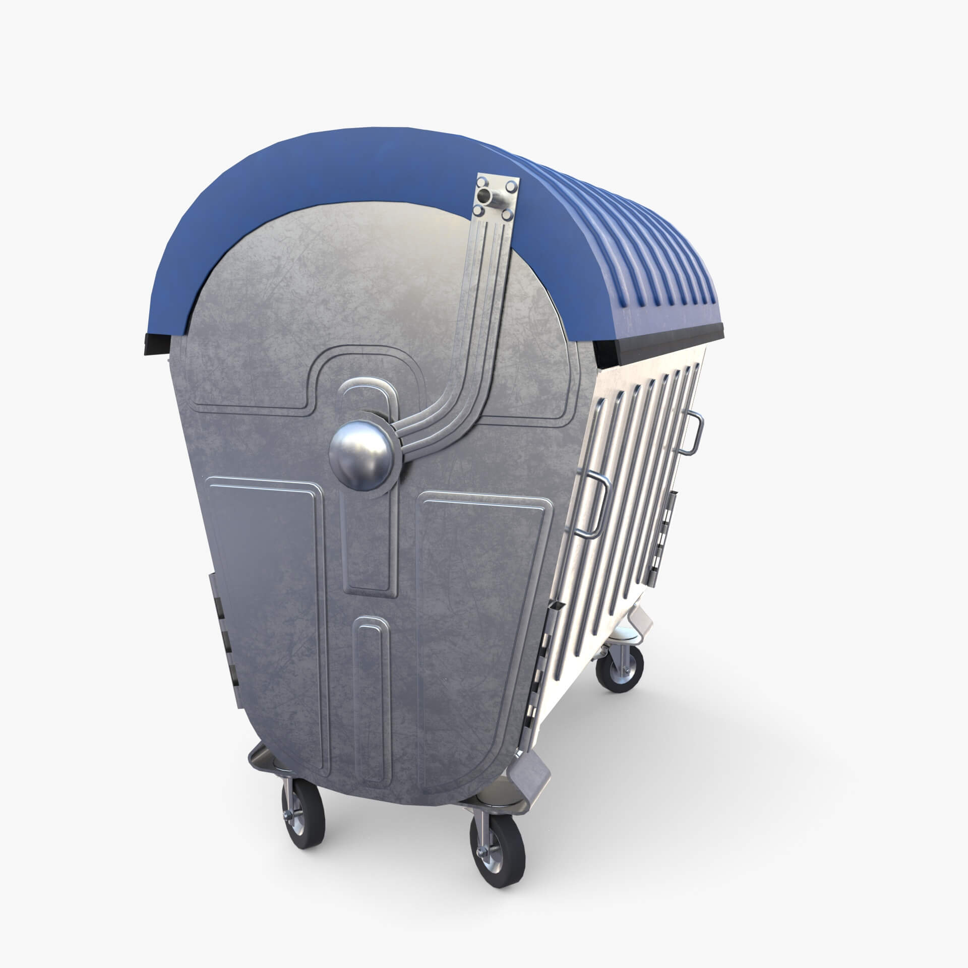 Dumpster V6 blue - 3D Model by dragosburian