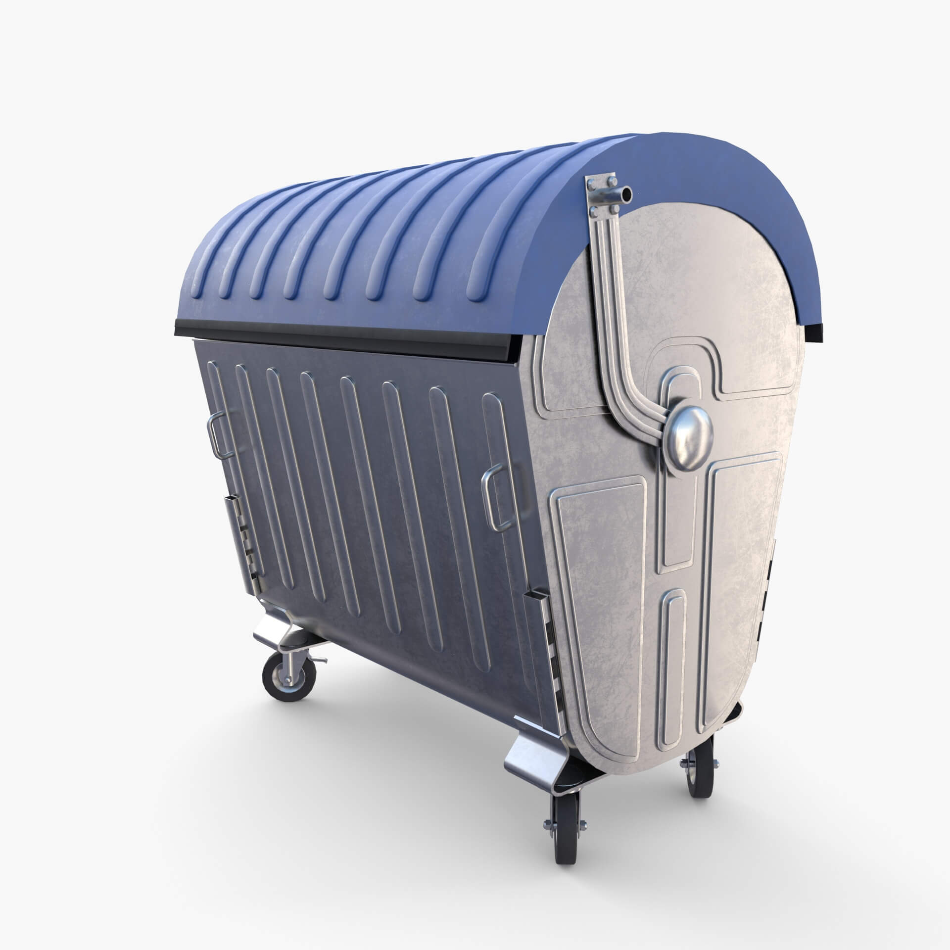 Dumpster V6 blue - 3D Model by dragosburian