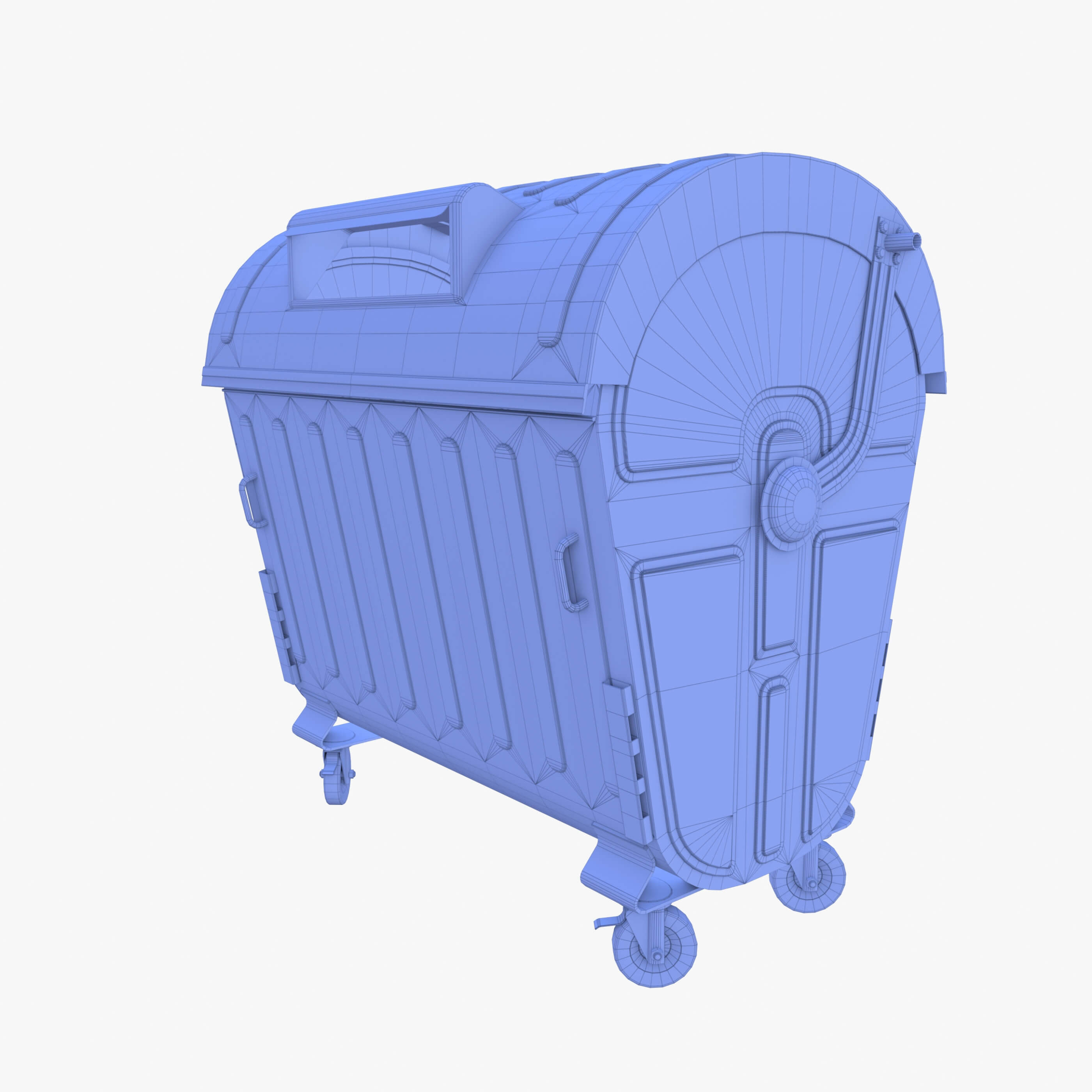 Dumpster V6 blue - 3D Model by dragosburian
