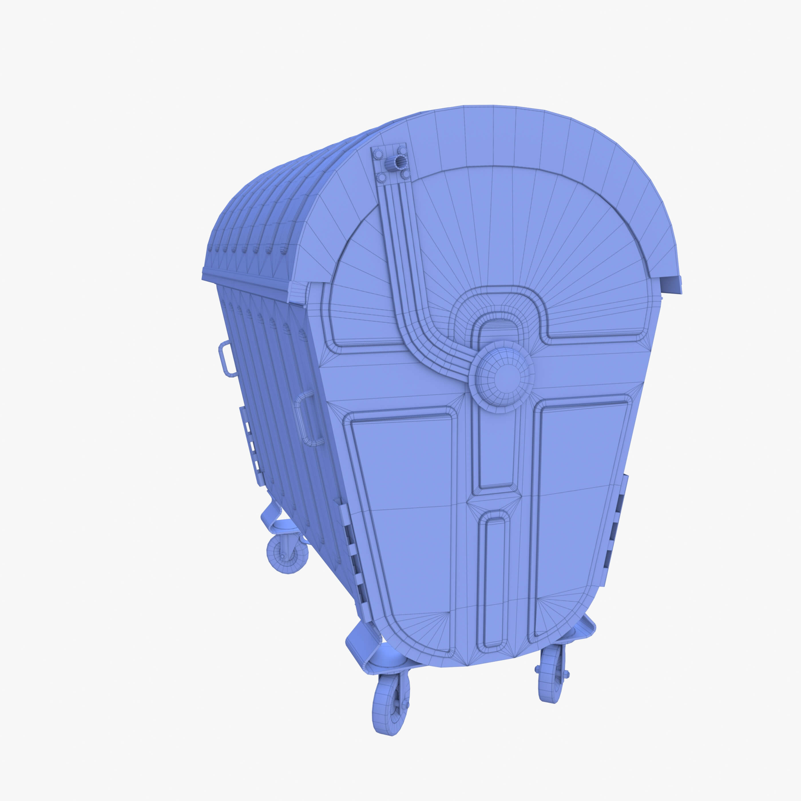 Dumpster V6 blue - 3D Model by dragosburian