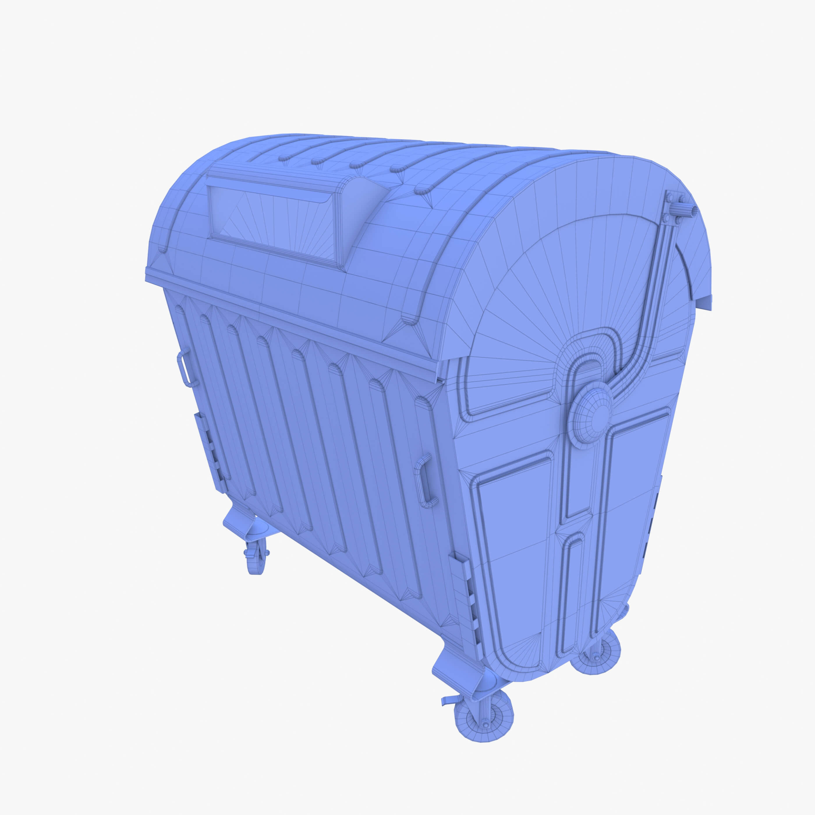 Dumpster V6 blue - 3D Model by dragosburian