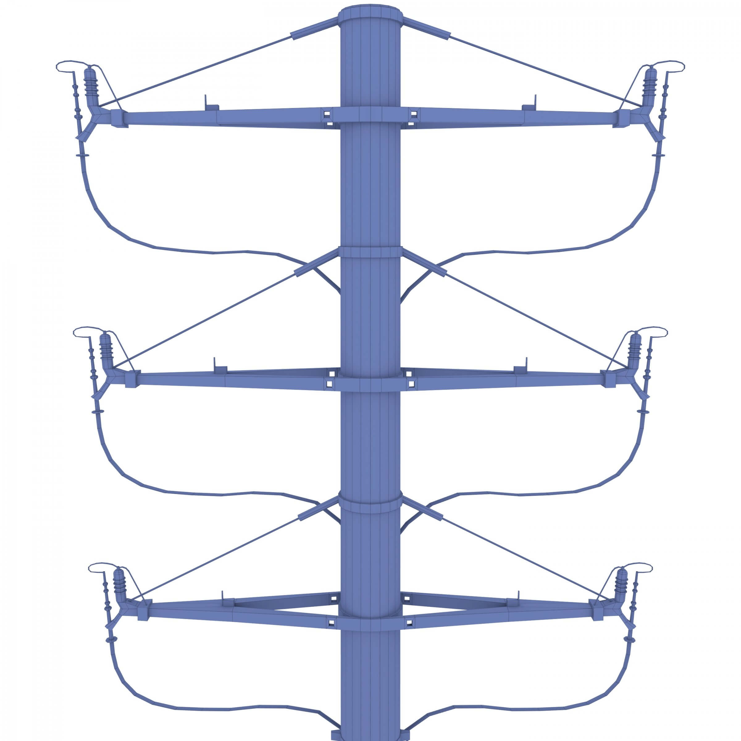 Electricity Pole 1 - 3D Model by dragosburian
