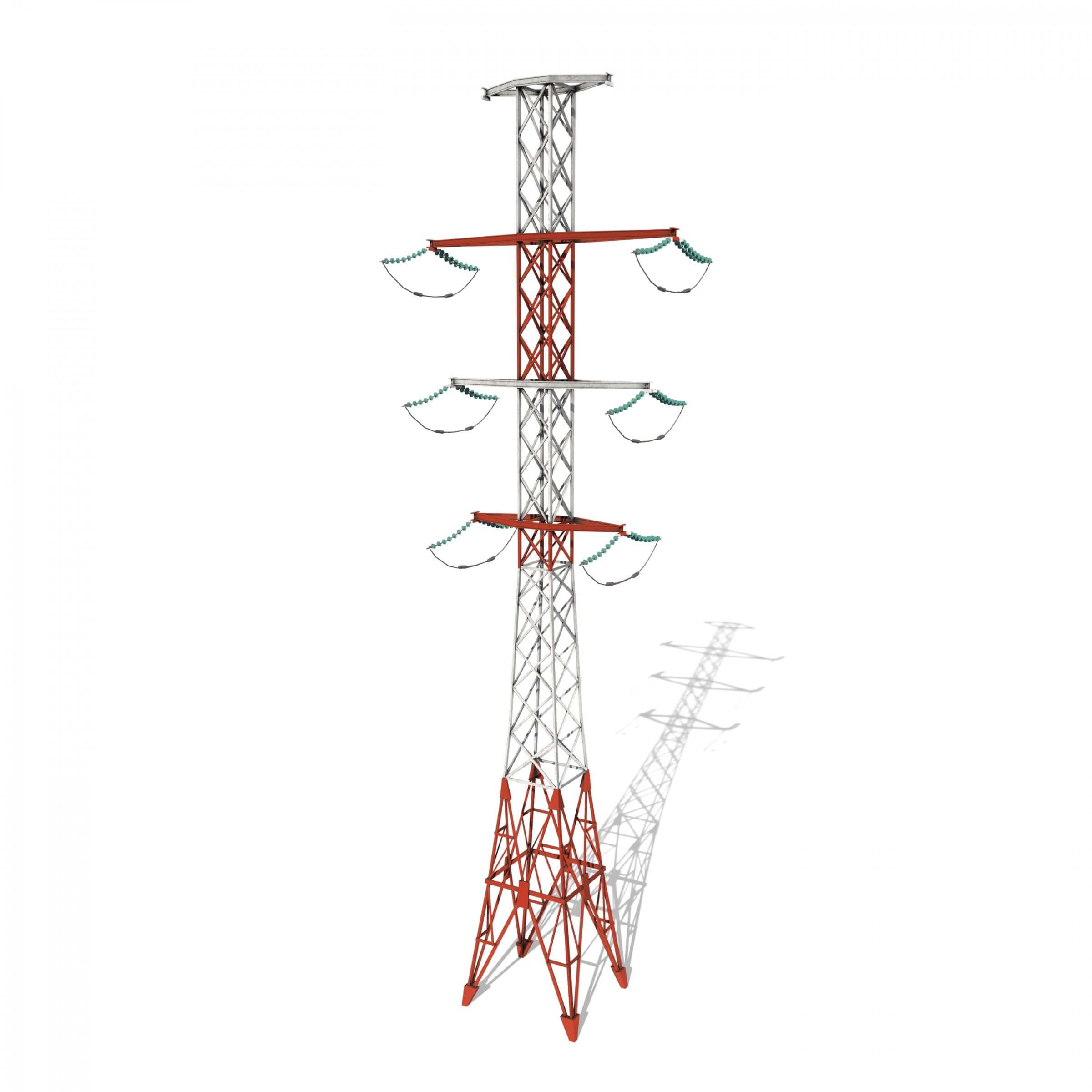 Electricity Pole 14 - 3D Model by dragosburian