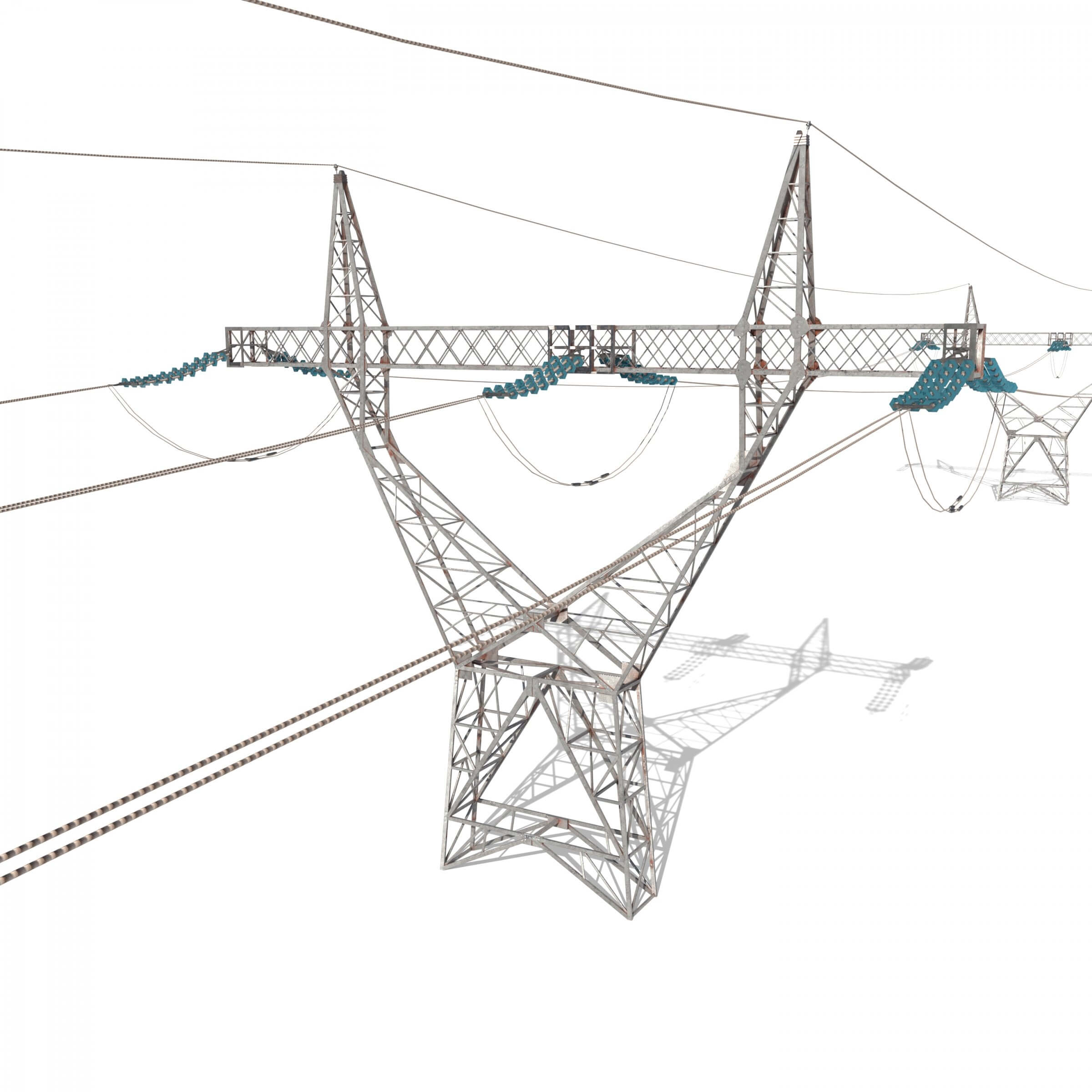 Electricity Pole 21 - 3D Model by dragosburian