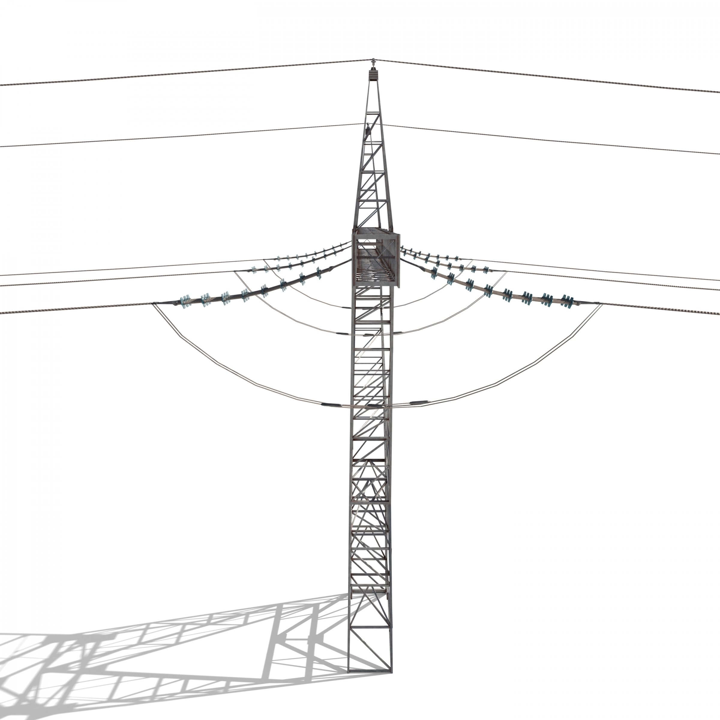 Electricity Pole 21 - 3D Model by dragosburian
