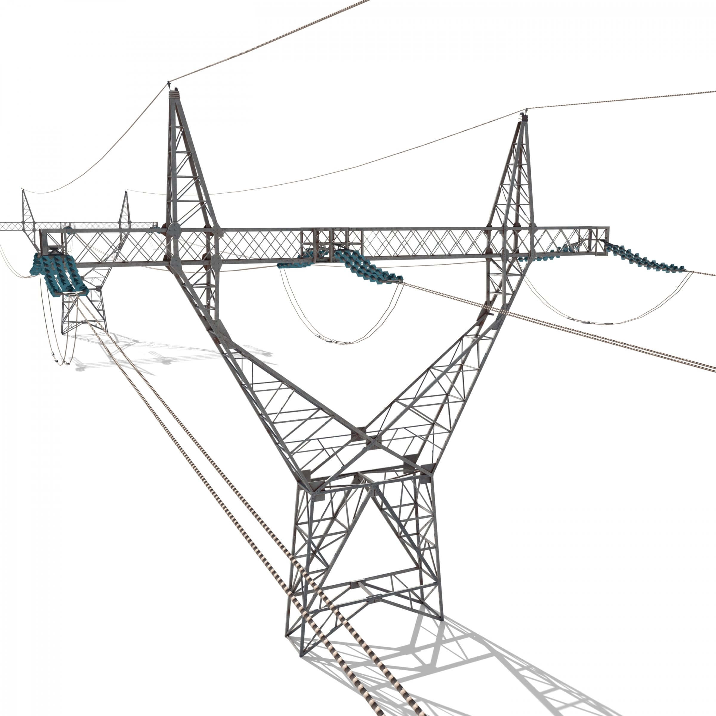 Electricity Pole 21 - 3D Model by dragosburian