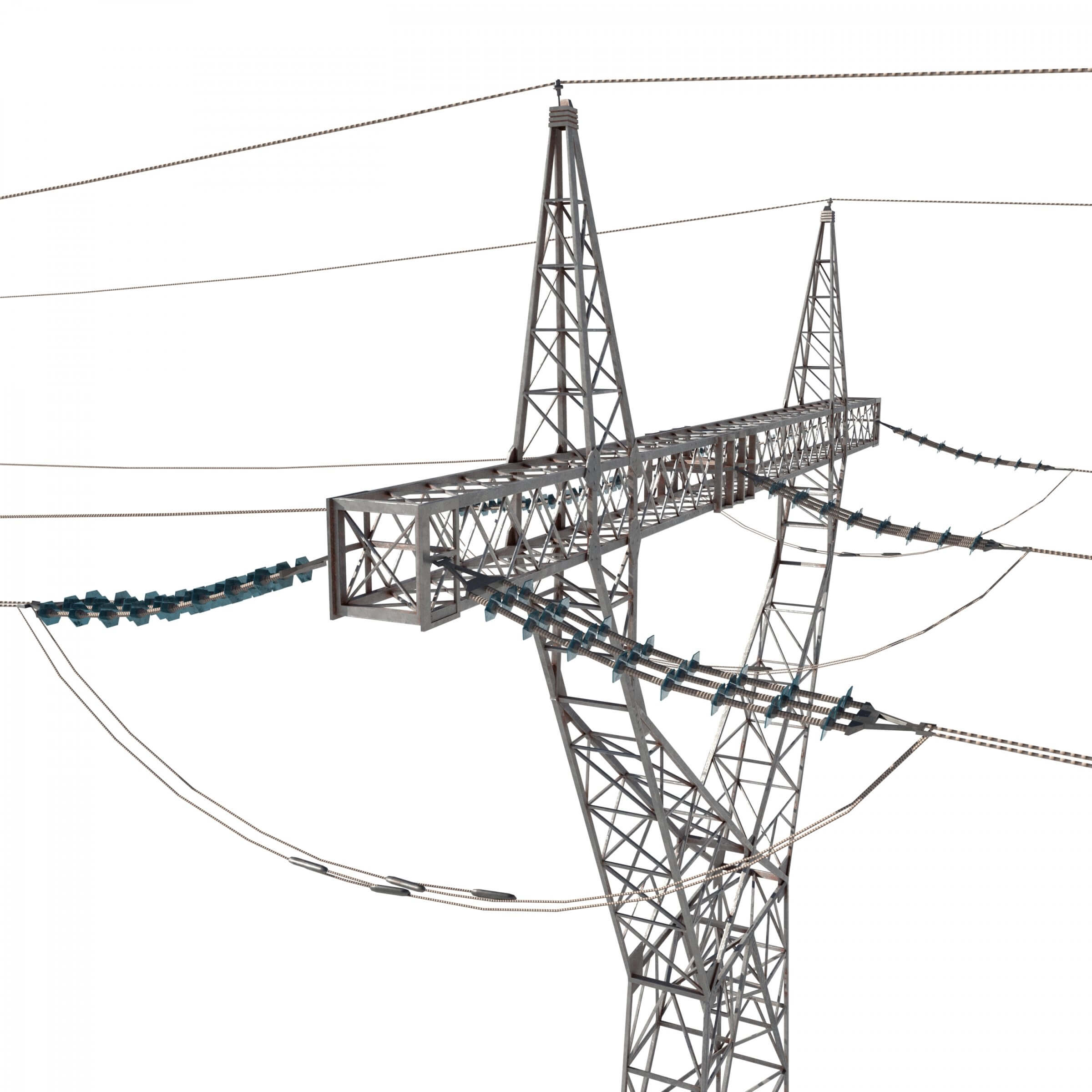 Electricity Pole 21 - 3D Model by dragosburian