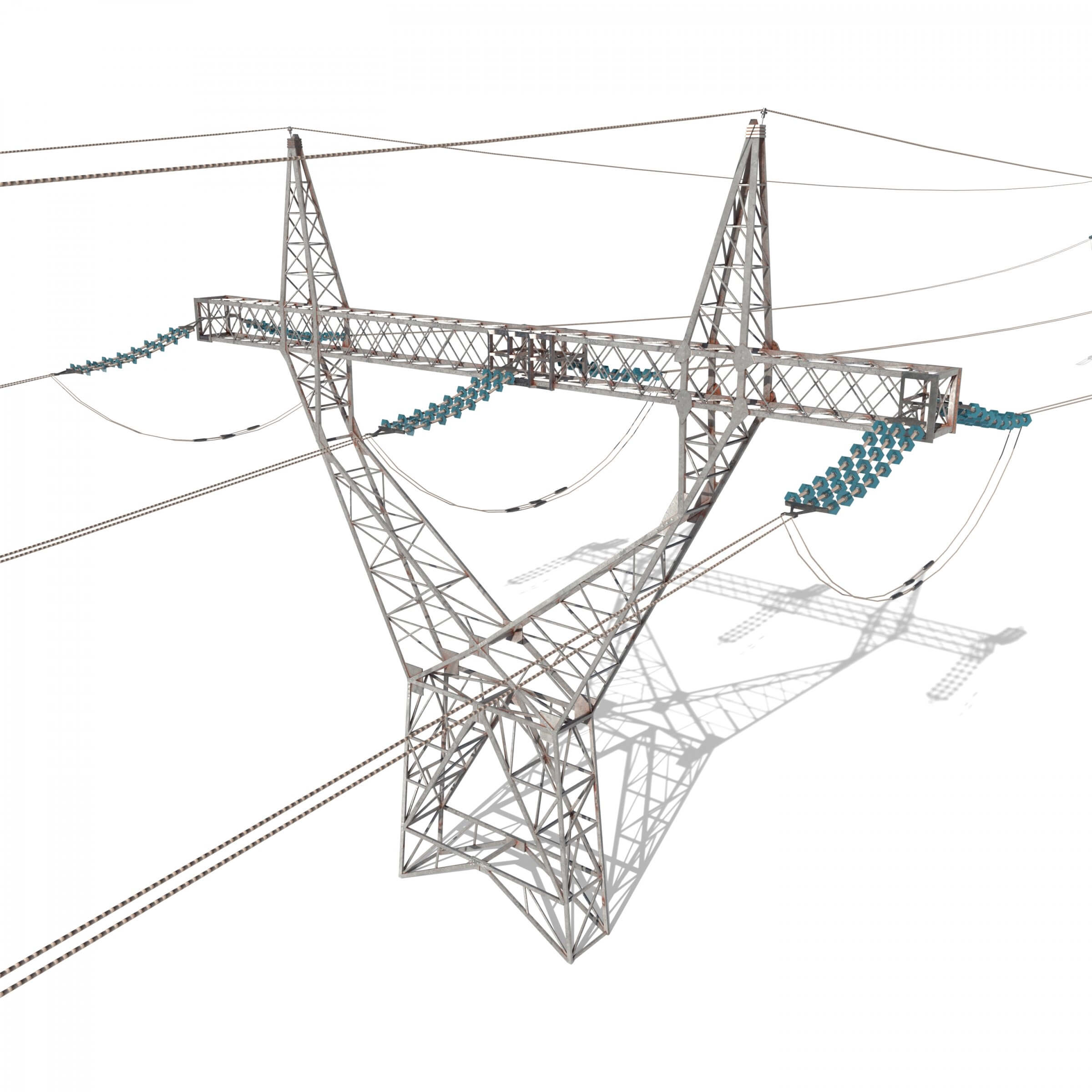 Electricity Pole 21 - 3D Model by dragosburian