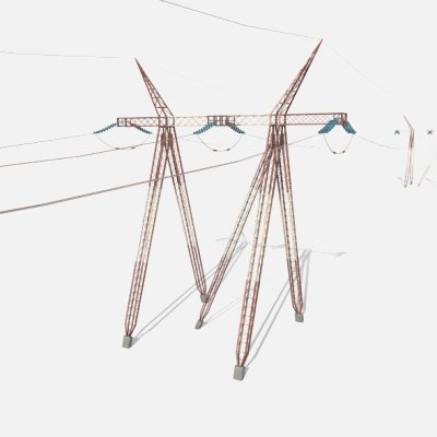 Electricity Pole 25 Weathered - 3D Model by dragosburian
