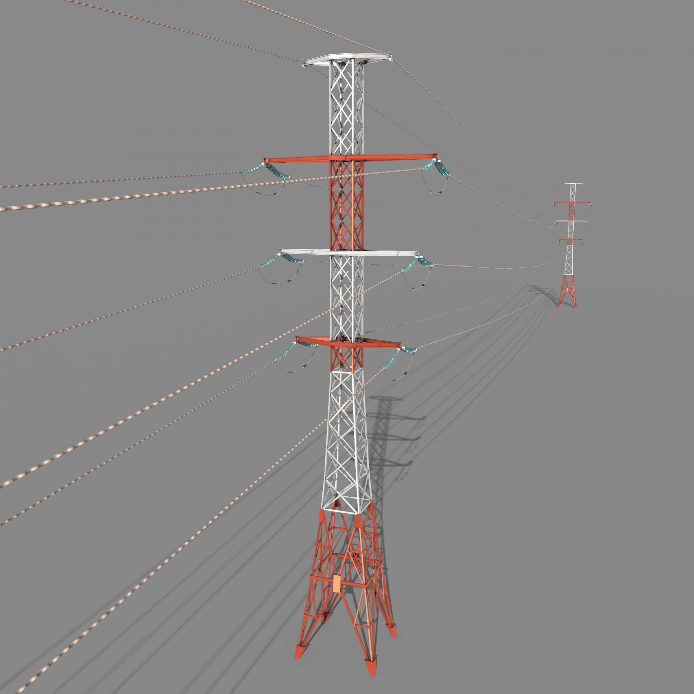 Electricity Pole 27 - 3D Model by dragosburian