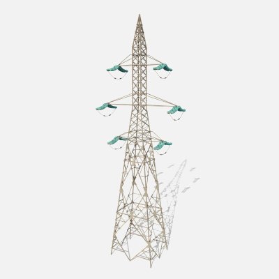 Electricity Pole 7 - 3D Model by dragosburian
