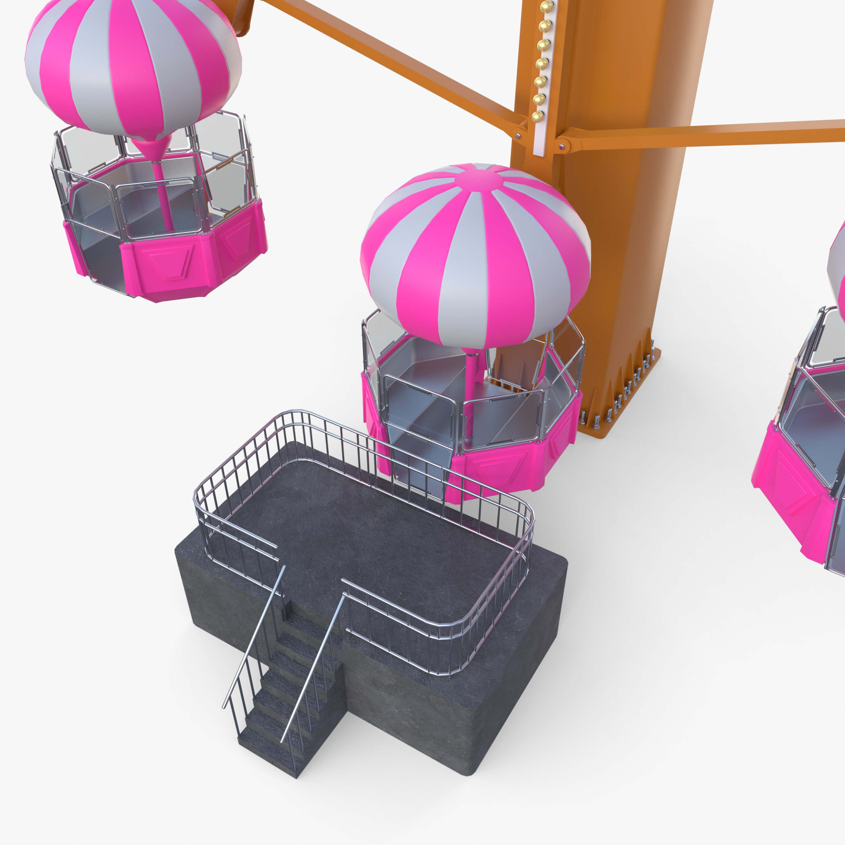 Animated Ferris Wheel V3 - 3D Model by dragosburian