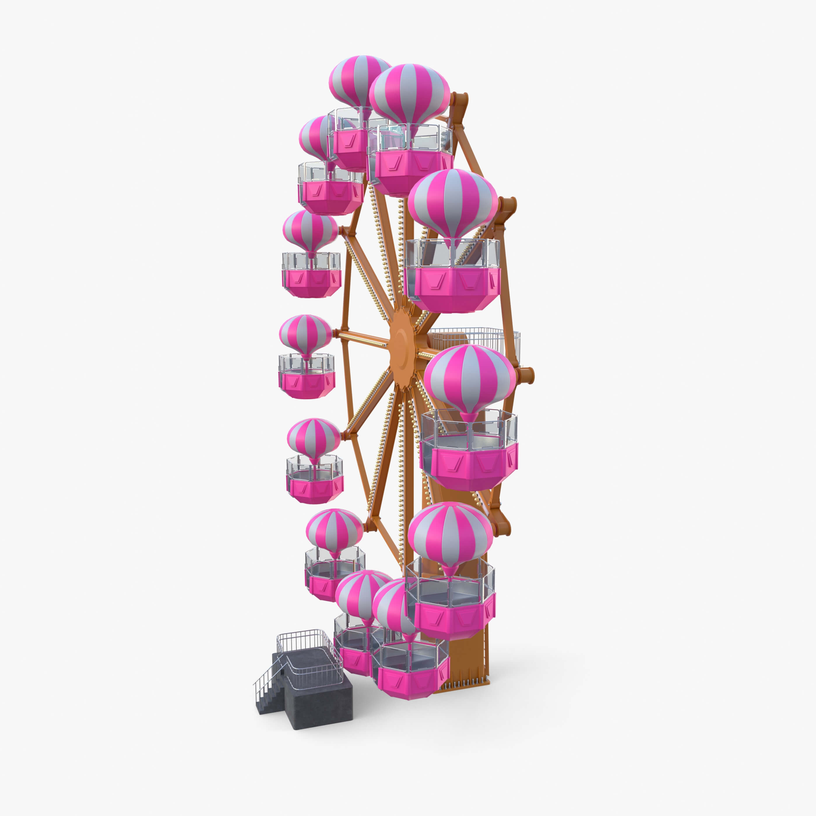 Animated Ferris Wheel V3 - 3D Model by dragosburian