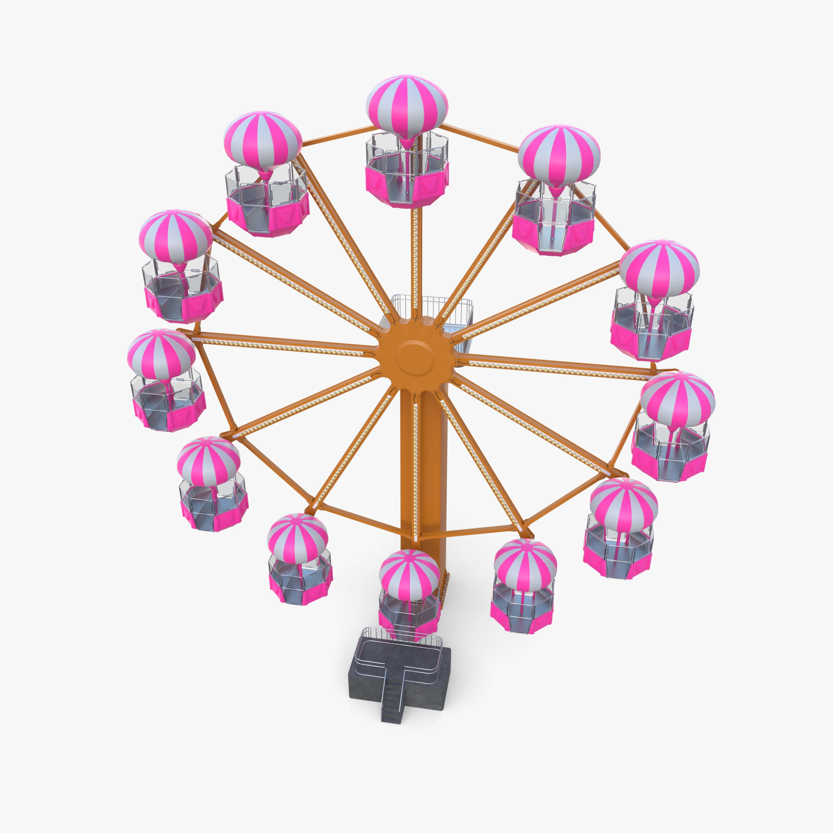 Animated Ferris Wheel V3 - 3D Model by dragosburian