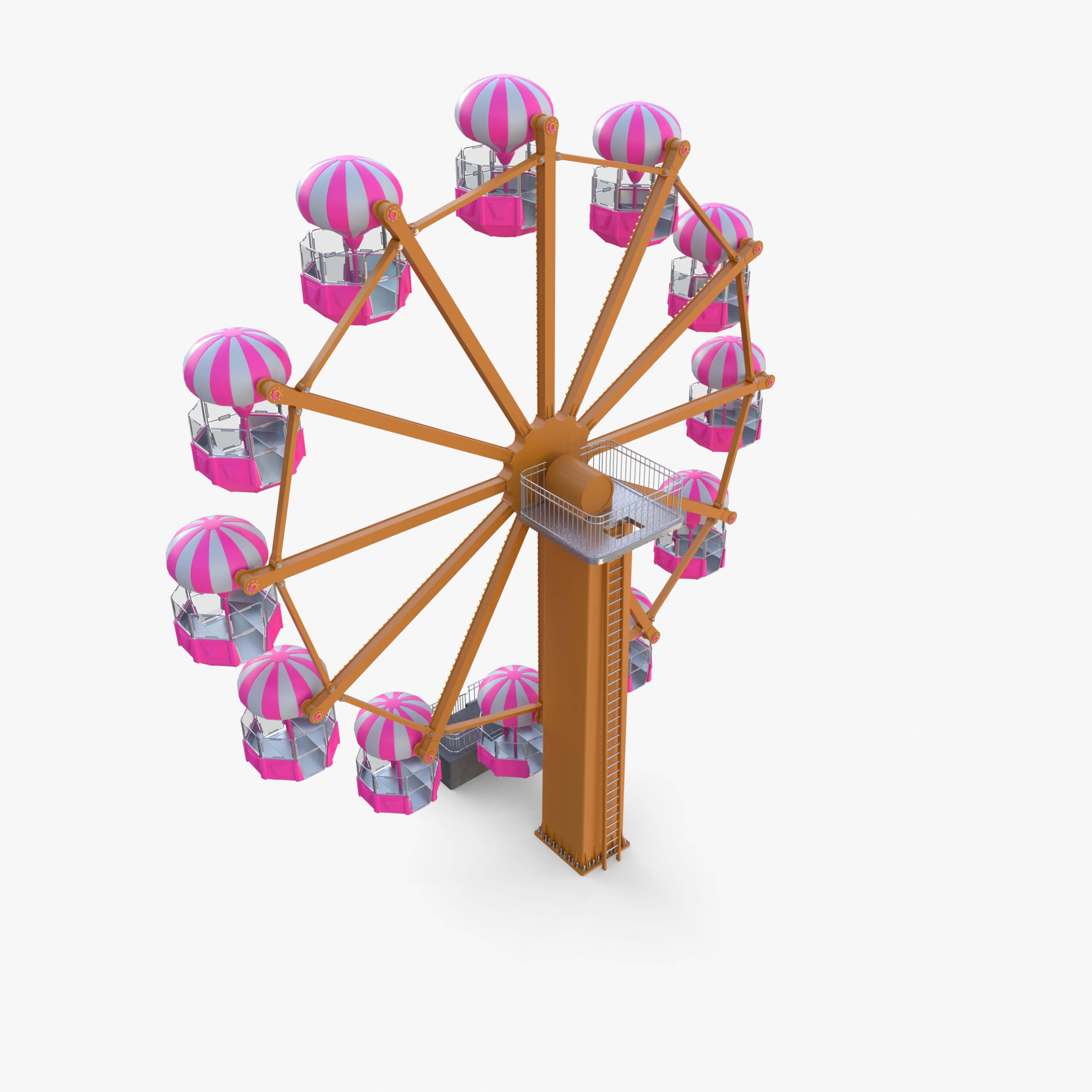 Animated Ferris Wheel V3 - 3D Model by dragosburian