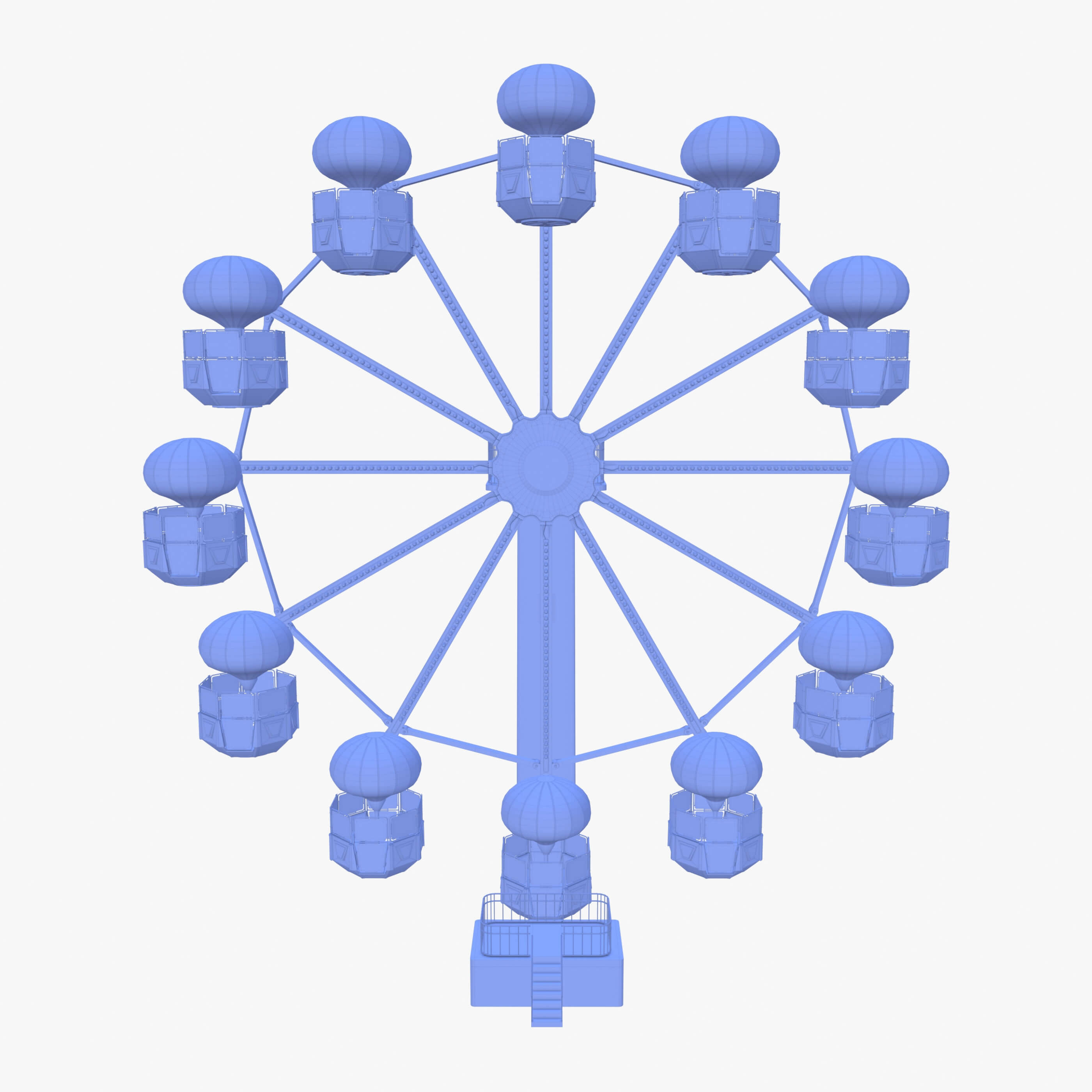 Animated Ferris Wheel V3 - 3D Model by dragosburian