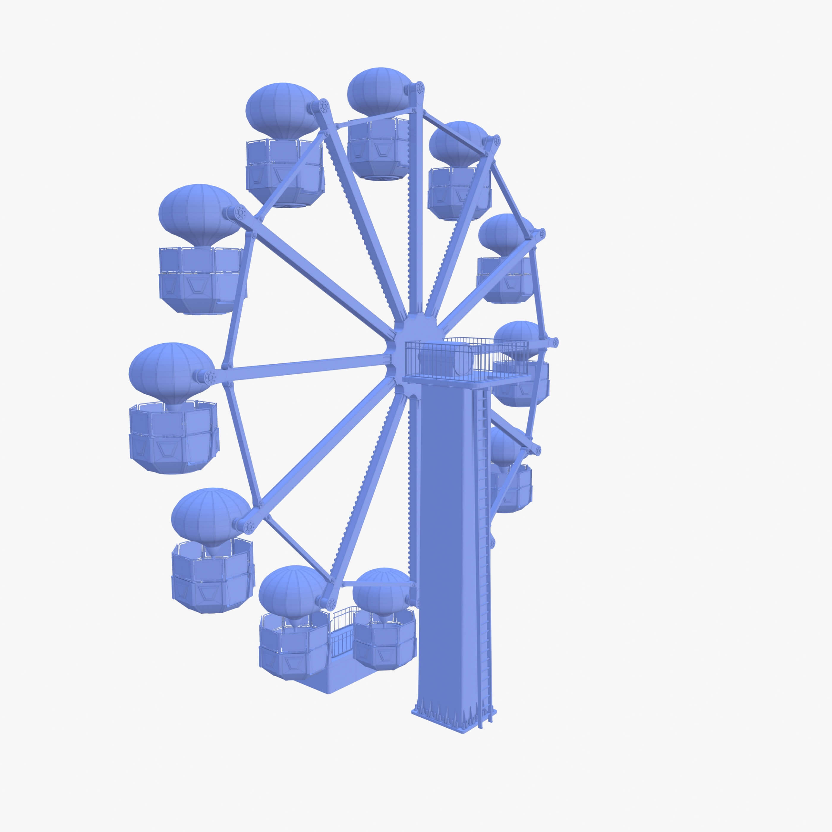 Animated Ferris Wheel V3 - 3D Model by dragosburian