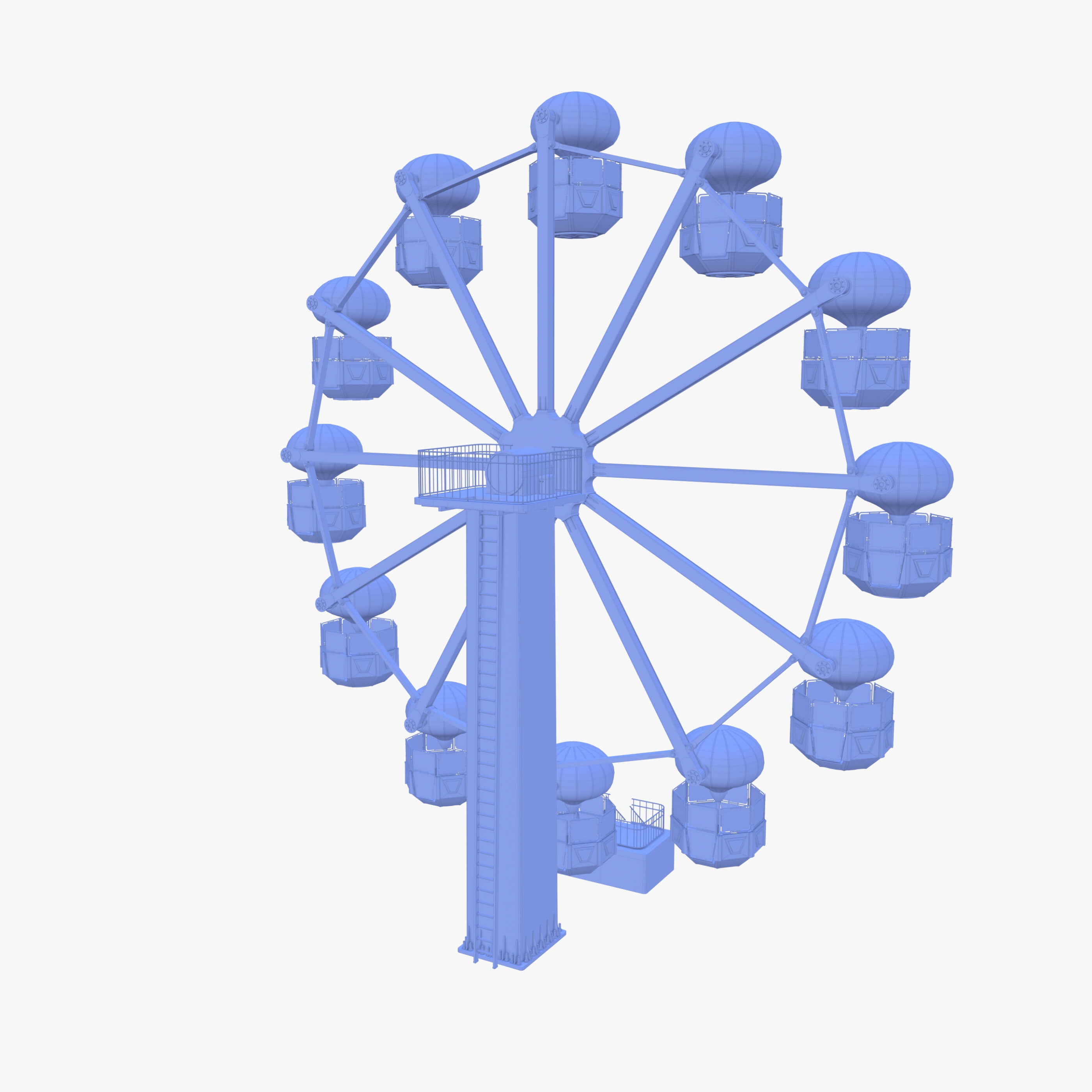 Animated Ferris Wheel V3 - 3D Model by dragosburian