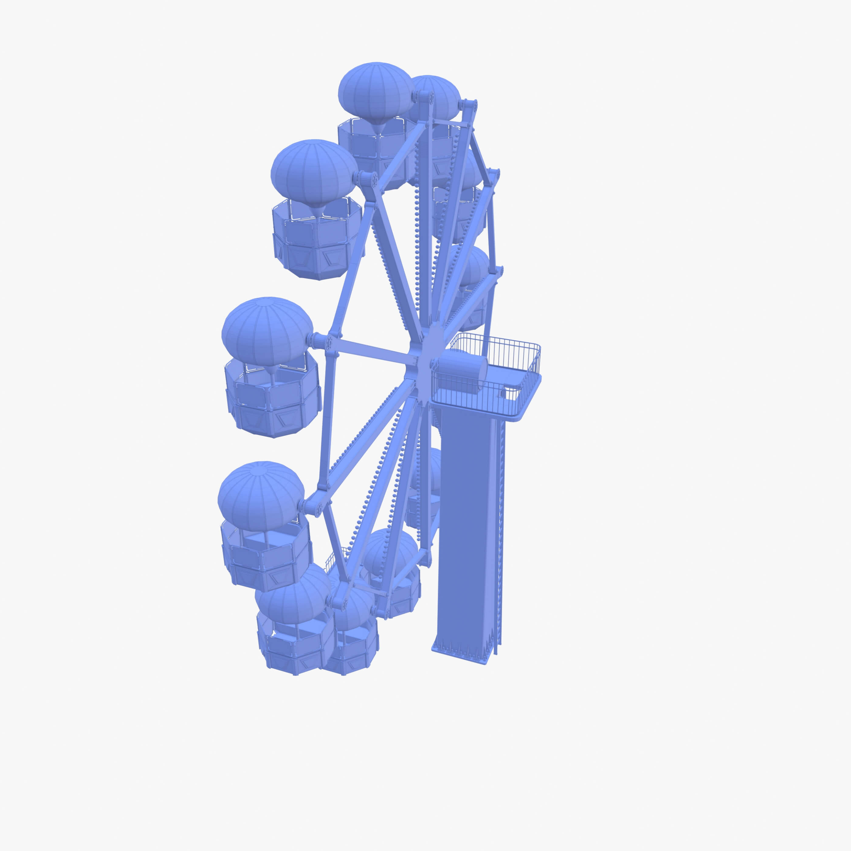 Animated Ferris Wheel V3 - 3D Model by dragosburian