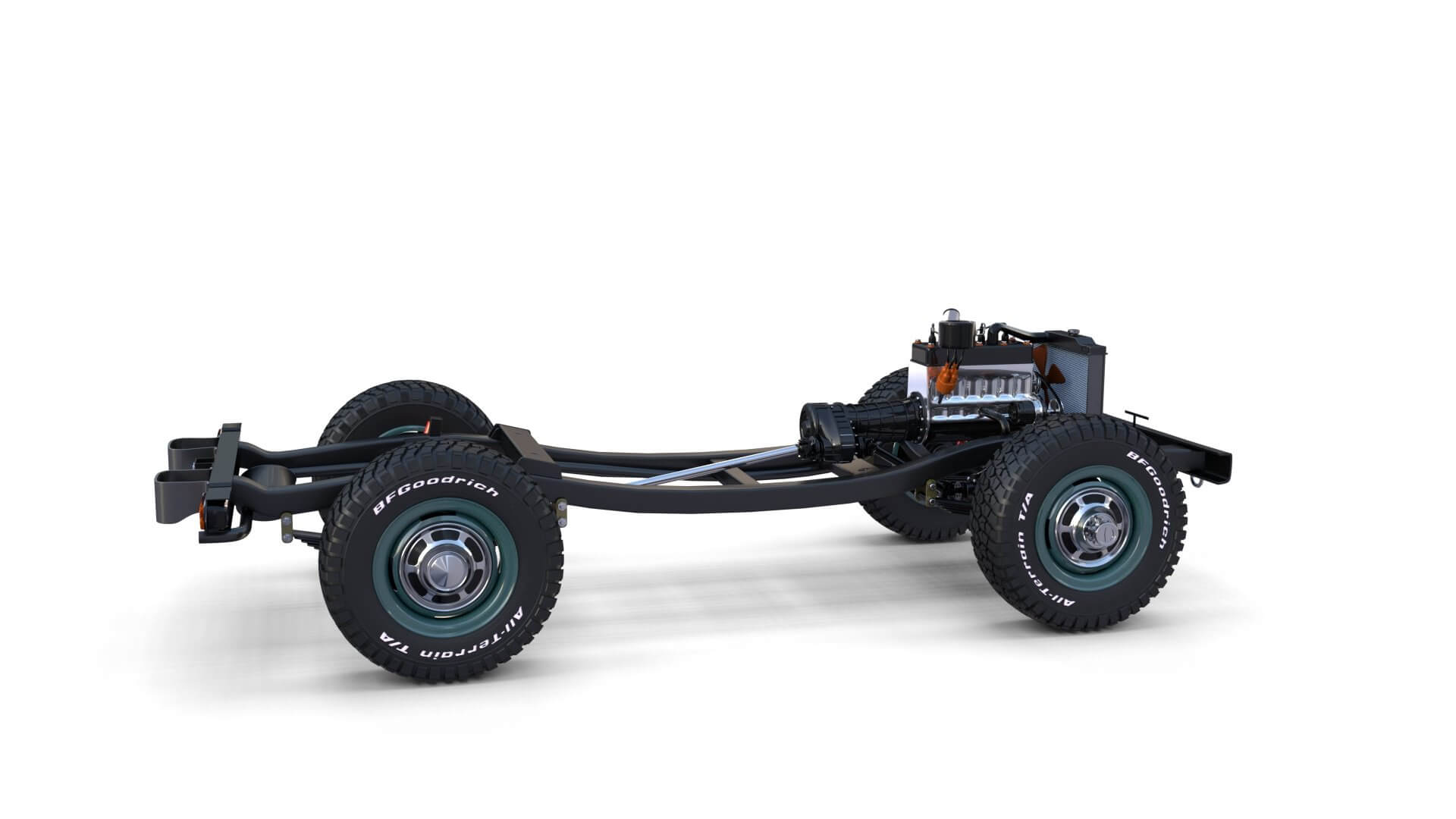 Full Offroad Vehicle Chassis - 3D Model by dragosburian