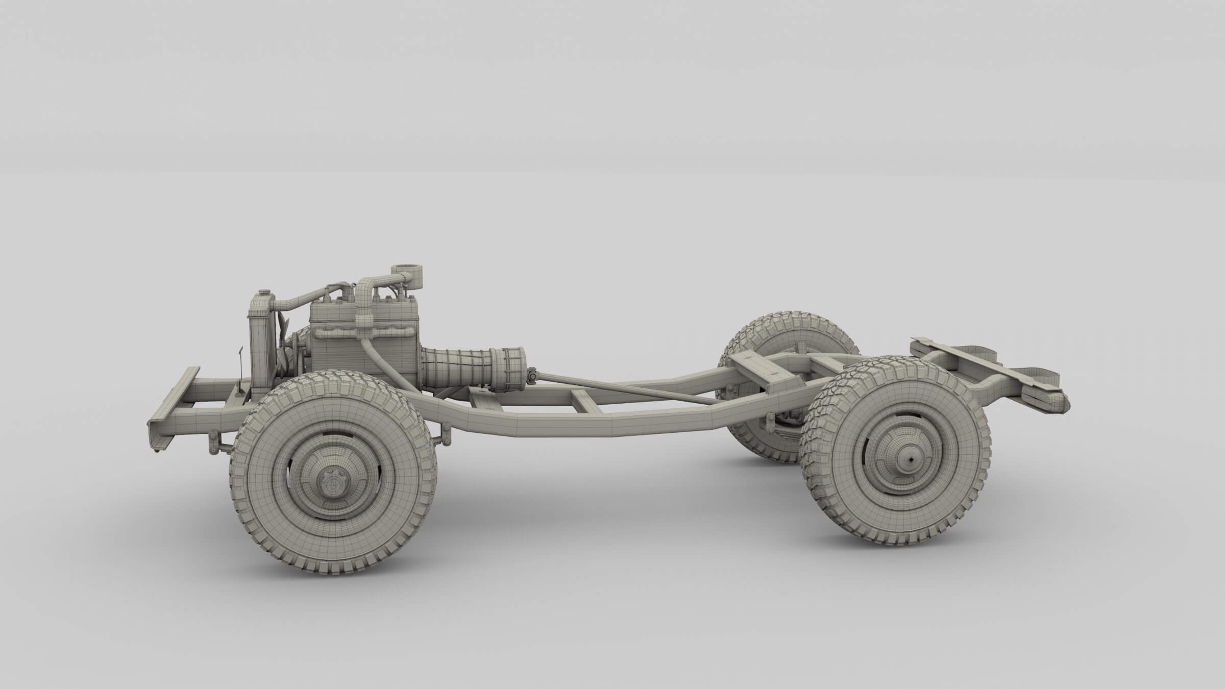 Full Offroad Vehicle Chassis - 3D Model by dragosburian