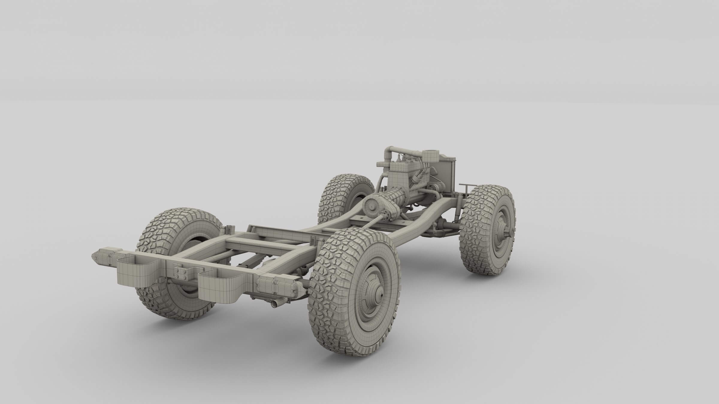 Full Offroad Vehicle Chassis - 3D Model by dragosburian