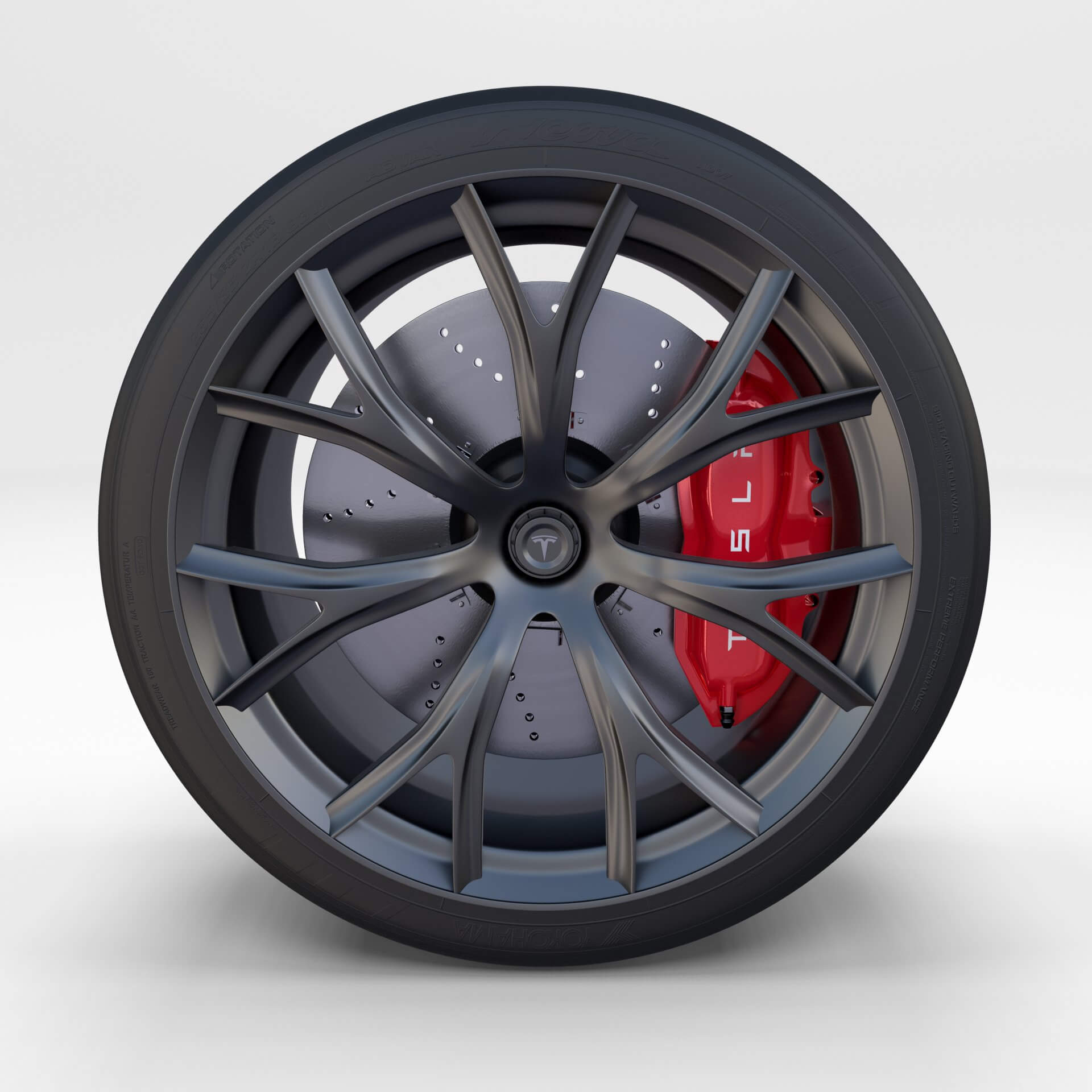 Full Tesla Roadster Wheel - 3D Model by dragosburian