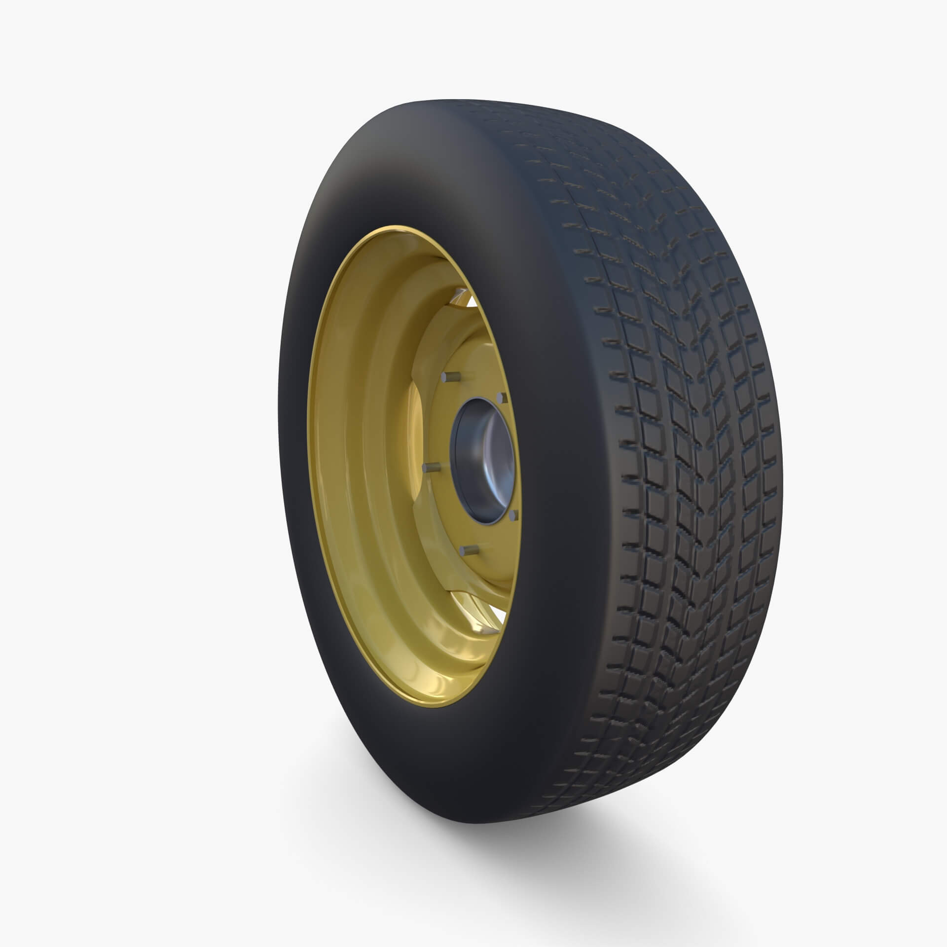 Generic 40s Van Wheel - 3D Model by dragosburian