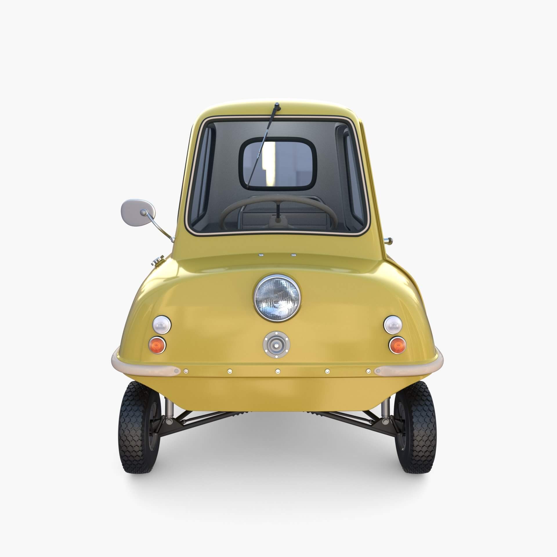 Generic 50cc Microcar with Interior and Chassis - 3D Model by dragosburian