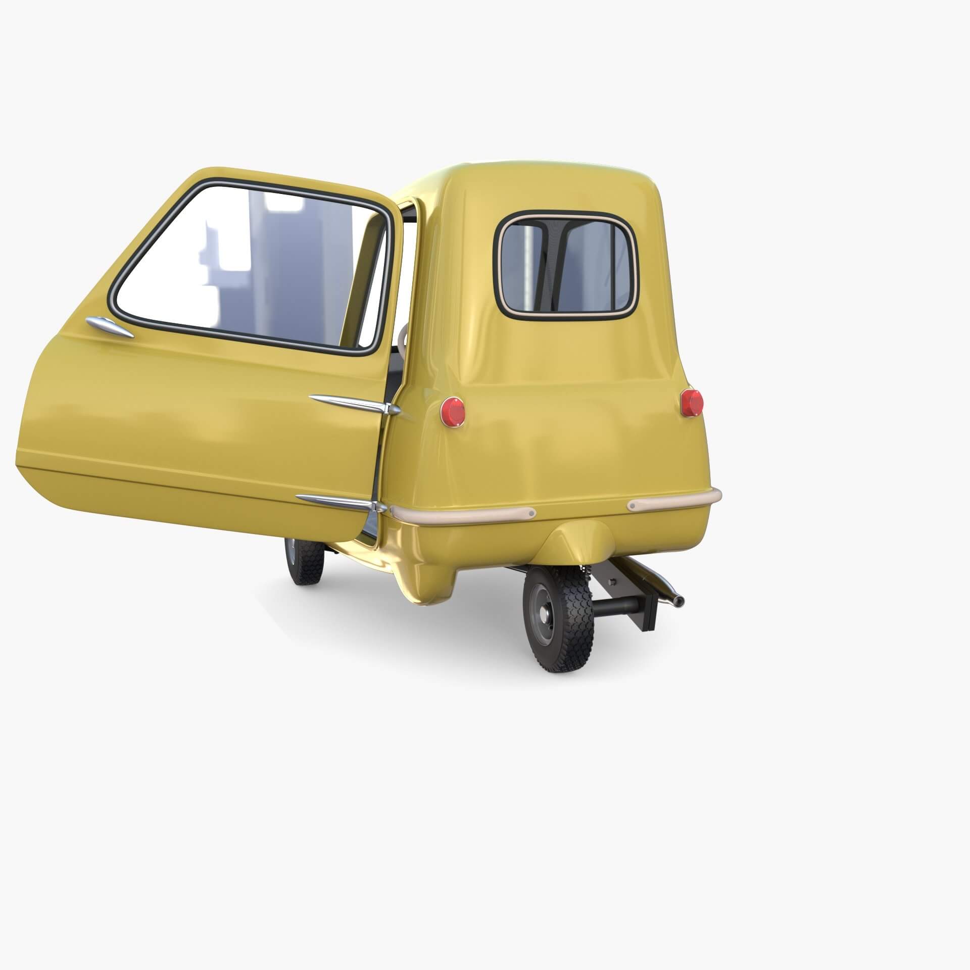 Generic 50cc Microcar with Interior and Chassis - 3D Model by dragosburian